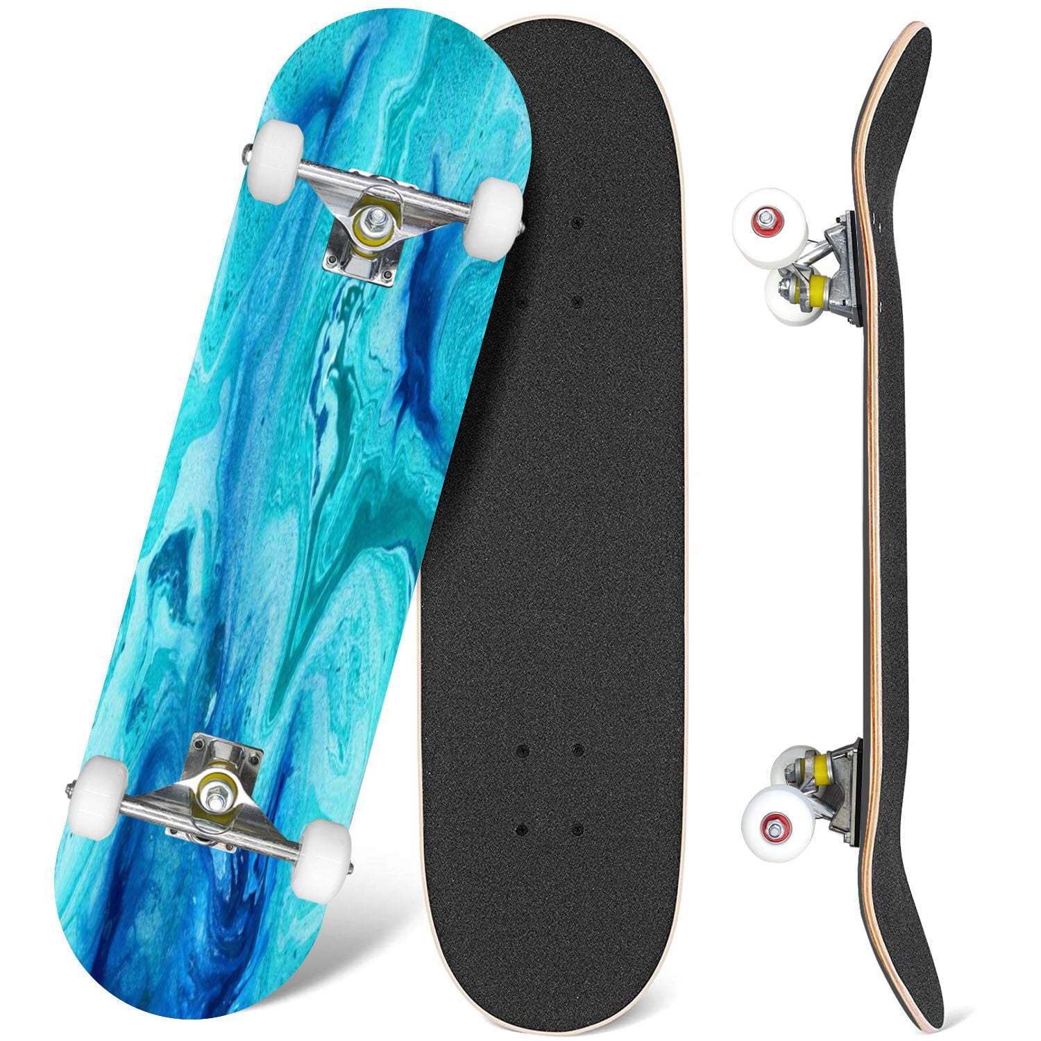 31'' Complete Skateboard 7 Layer Canadian Maple Double Kick Deck ...