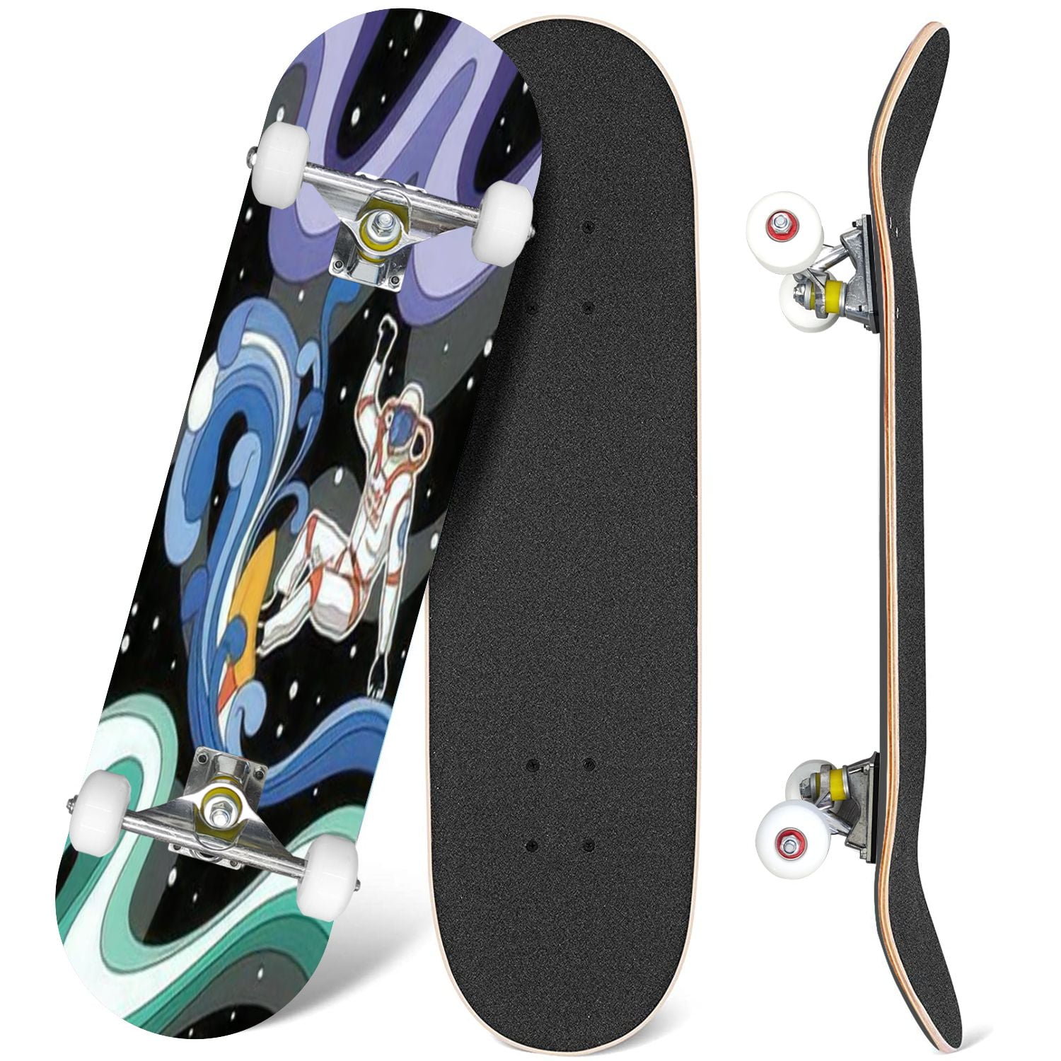 31'' Complete Skateboard 7 Layer Canadian Maple Double Kick Deck ...