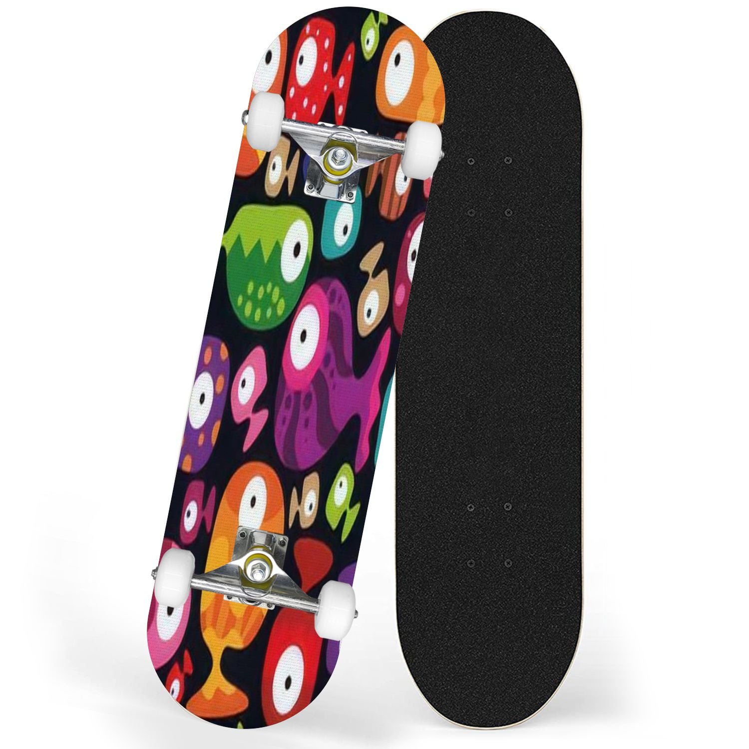31'' Complete Skateboard 7 Layer Canadian Maple Double Kick Deck ...
