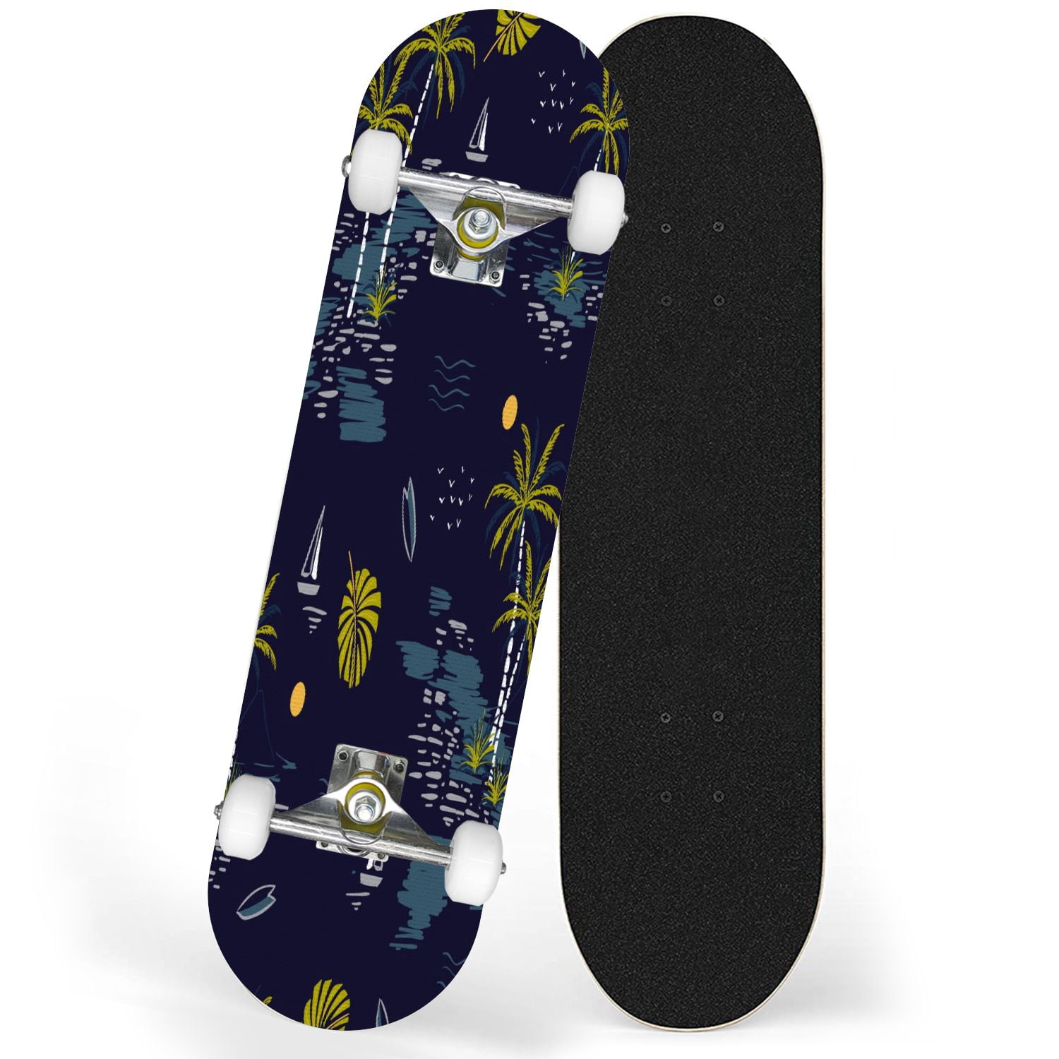 31'' Complete Skateboard 7 Layer Canadian Maple Double Kick Deck ...