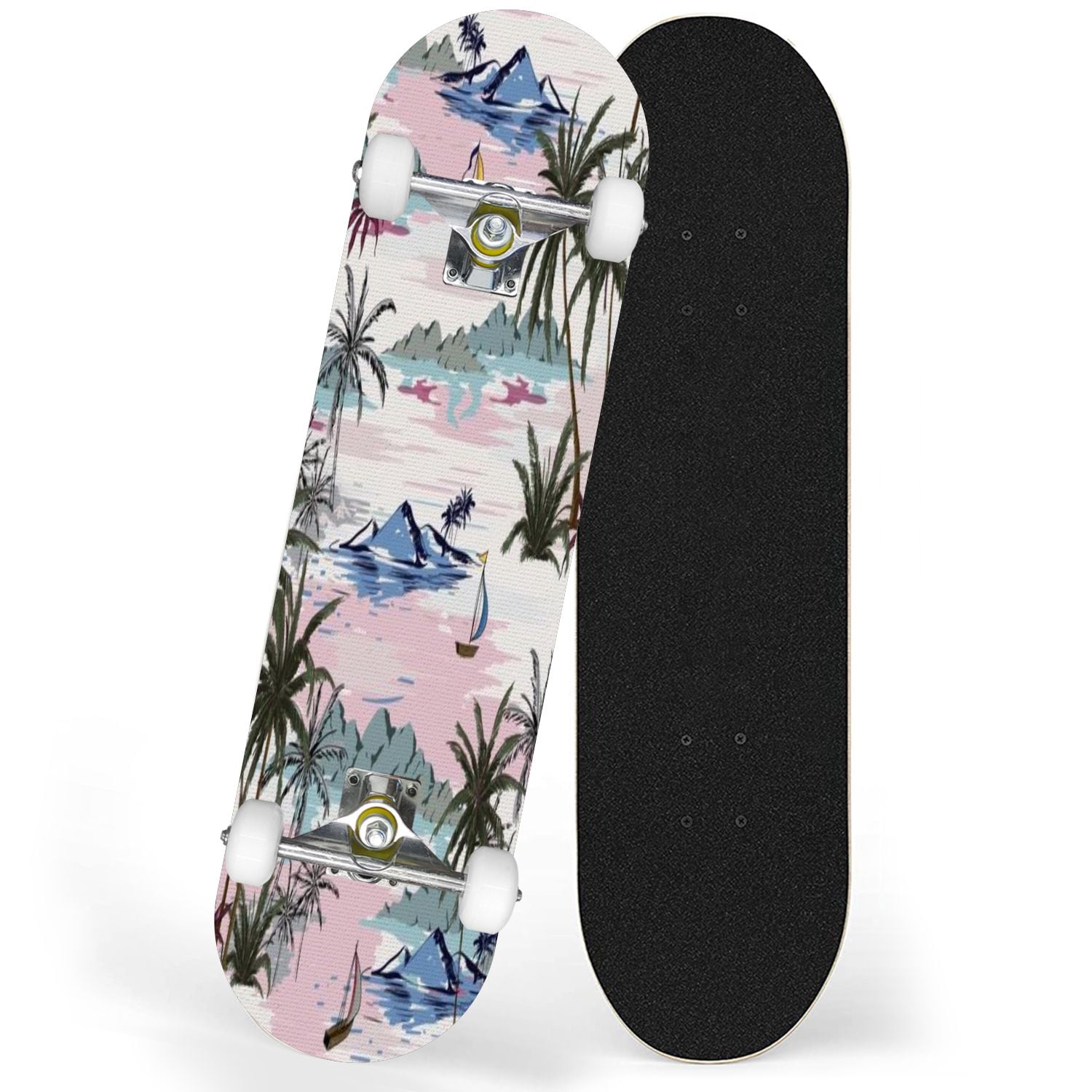 31'' Complete Skateboard 7 Layer Canadian Maple Double Kick Deck ...