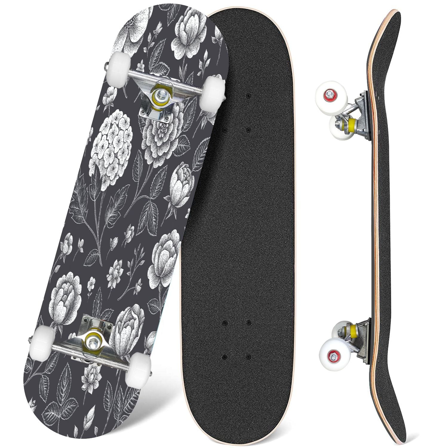 31'' Complete Skateboard 7 Layer Canadian Maple Double Kick Deck ...