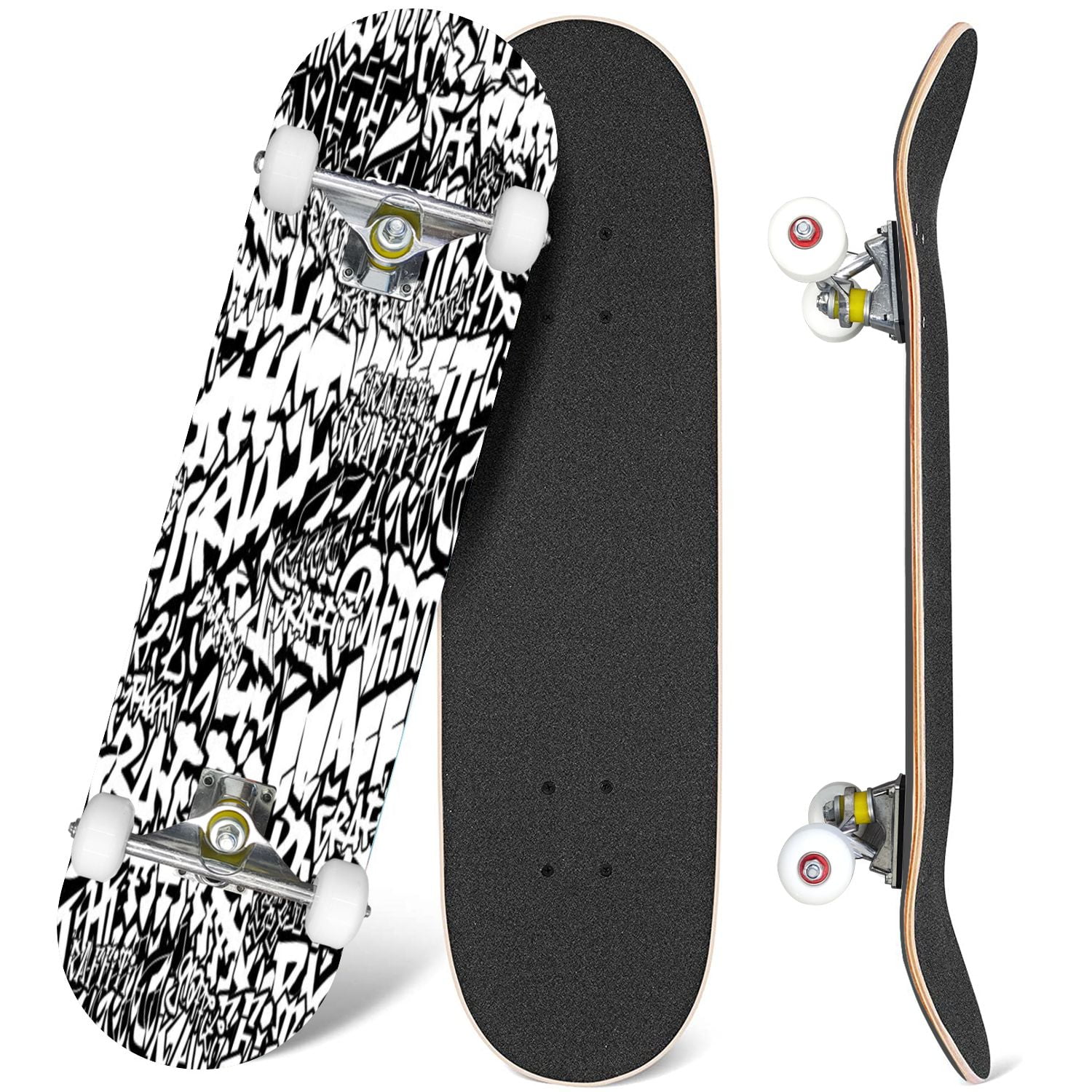 31'' Complete Skateboard 7 Layer Canadian Maple Double Kick Deck ...