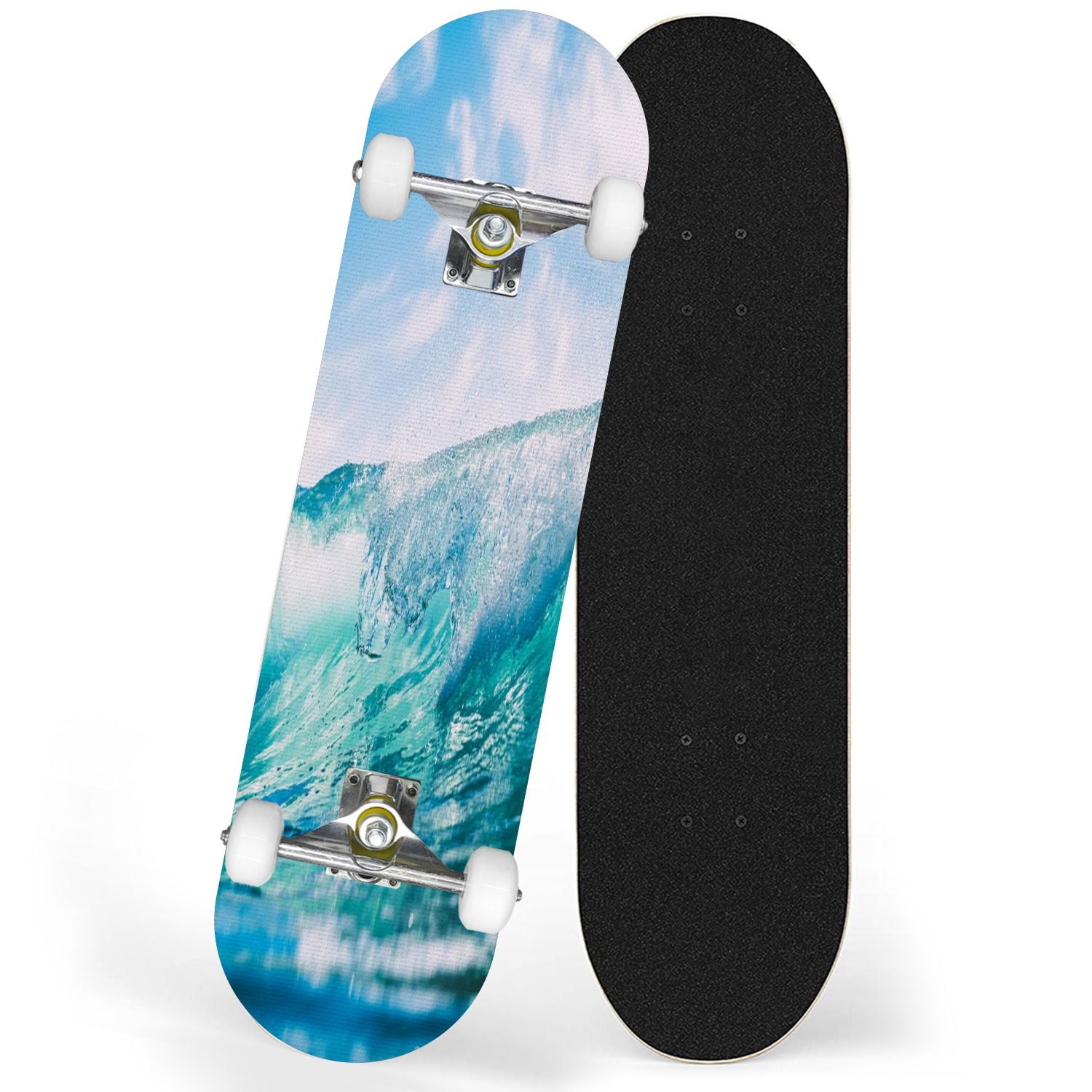 31'' Complete Skateboard 7 Layer Canadian Maple Double Kick Deck ...