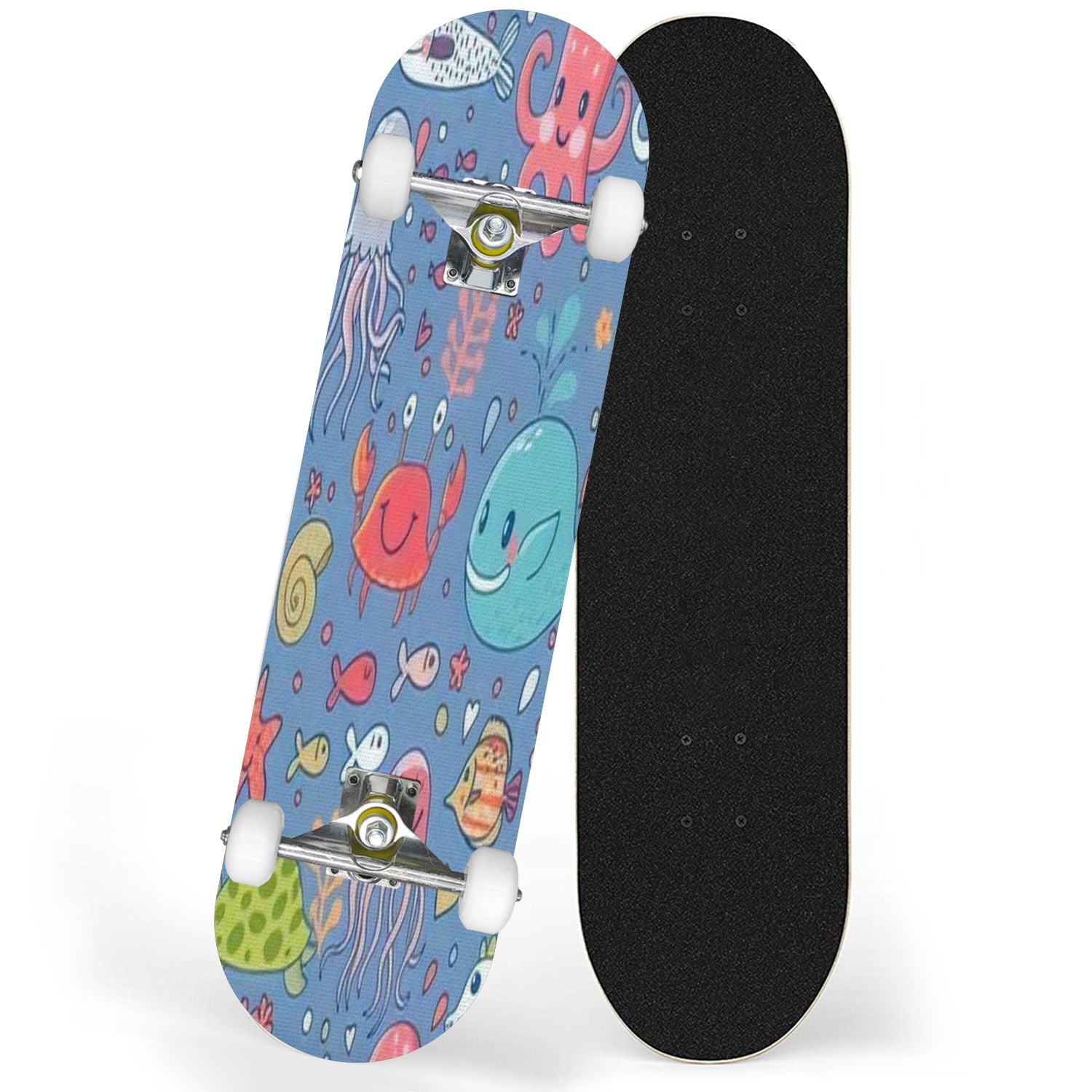 31'' Complete Skateboard 7 Layer Canadian Maple Double Kick Deck ...