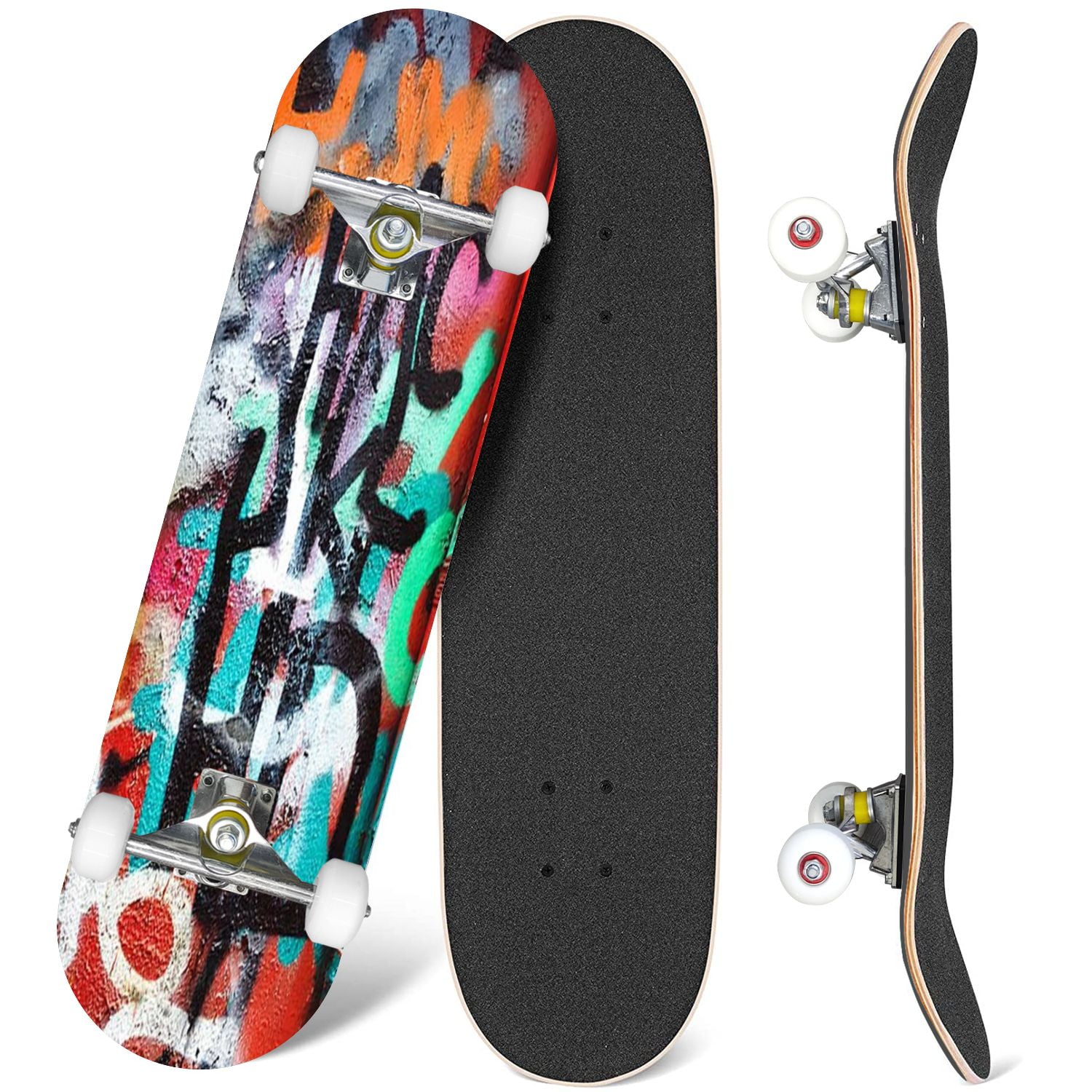 31'' Complete Skateboard 7 Layer Canadian Maple Double Kick Deck ...