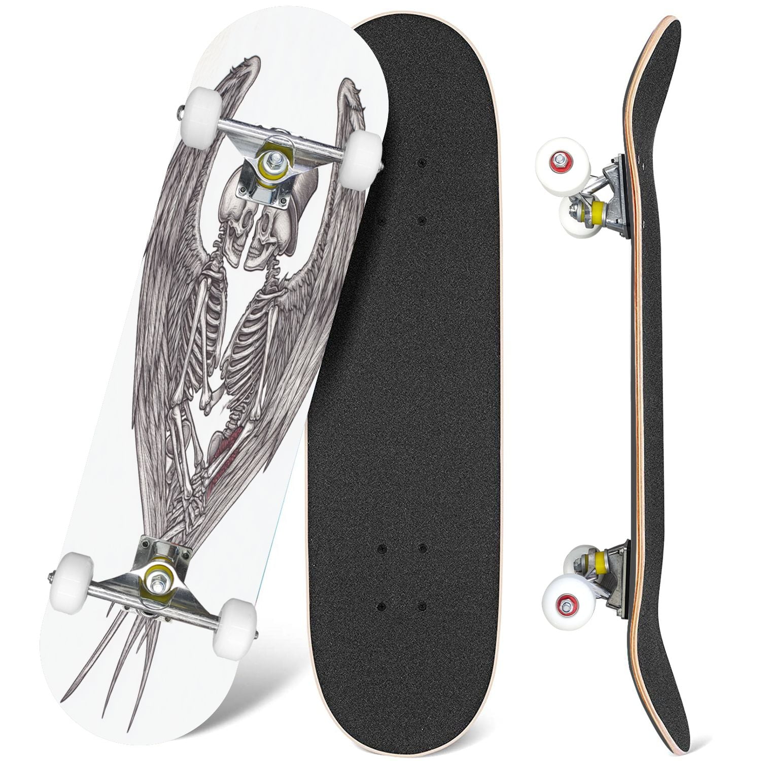 31'' Complete Skateboard 7 Layer Canadian Maple Double Kick Deck ...