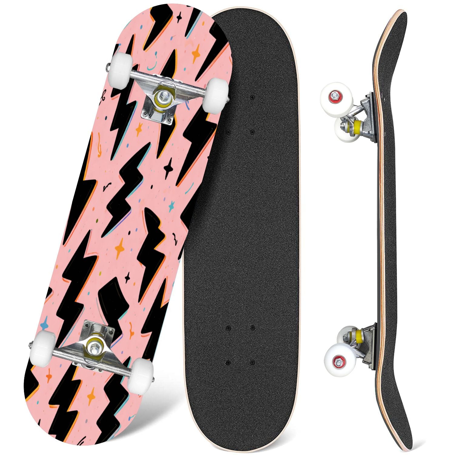 31'' Complete Skateboard 7 Layer Canadian Maple Double Kick Deck ...