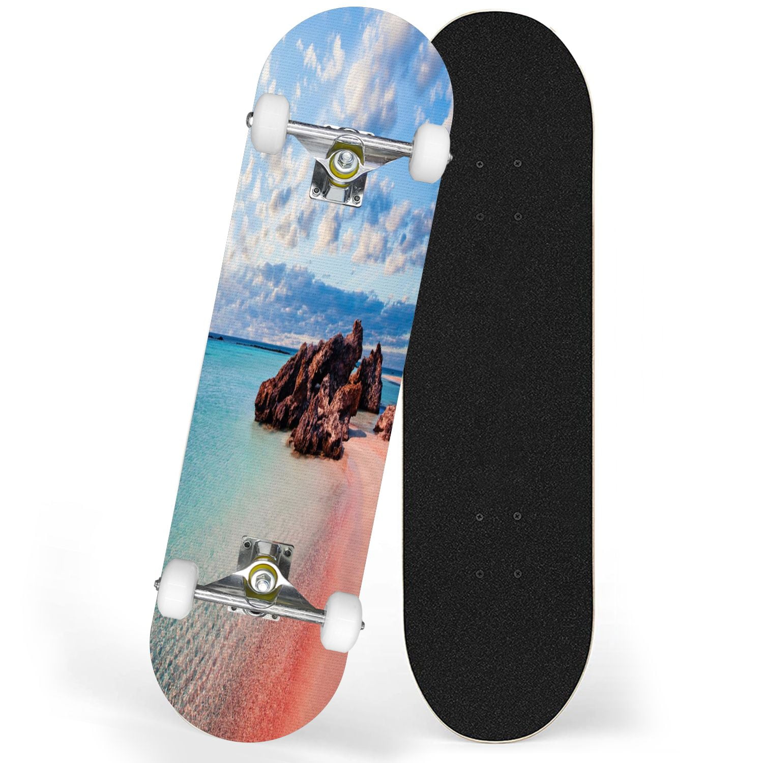 31'' Complete Skateboard 7 Layer Canadian Maple Double Kick Deck ...