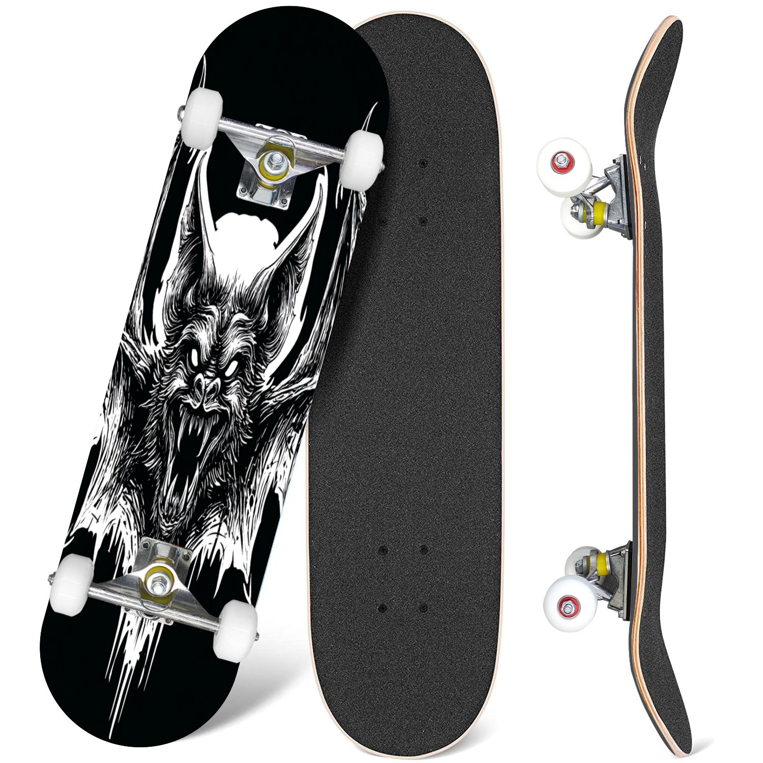 31'' Complete Skateboard 7 Layer Canadian Maple Double Kick Deck ...