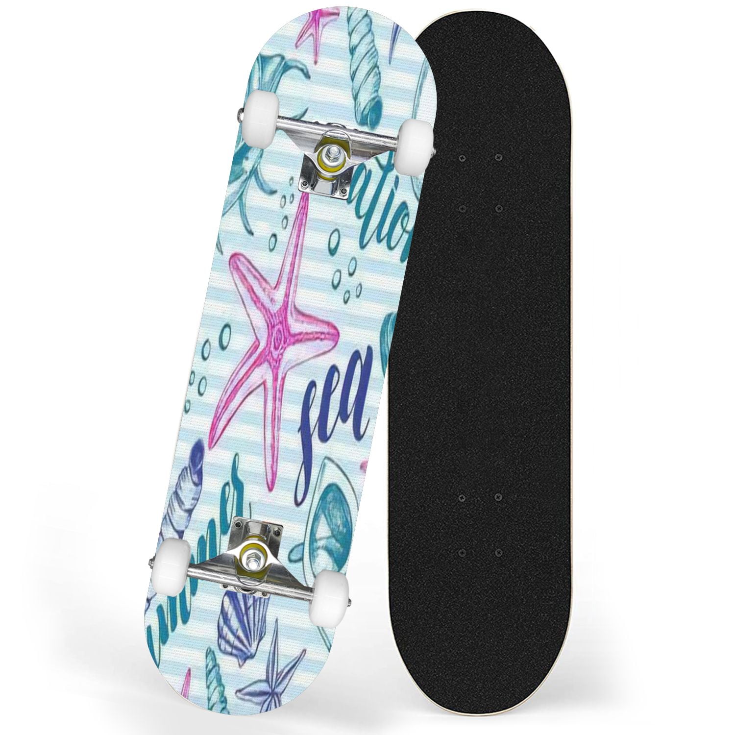 31'' Complete Skateboard 7 Layer Canadian Maple Double Kick Deck ...