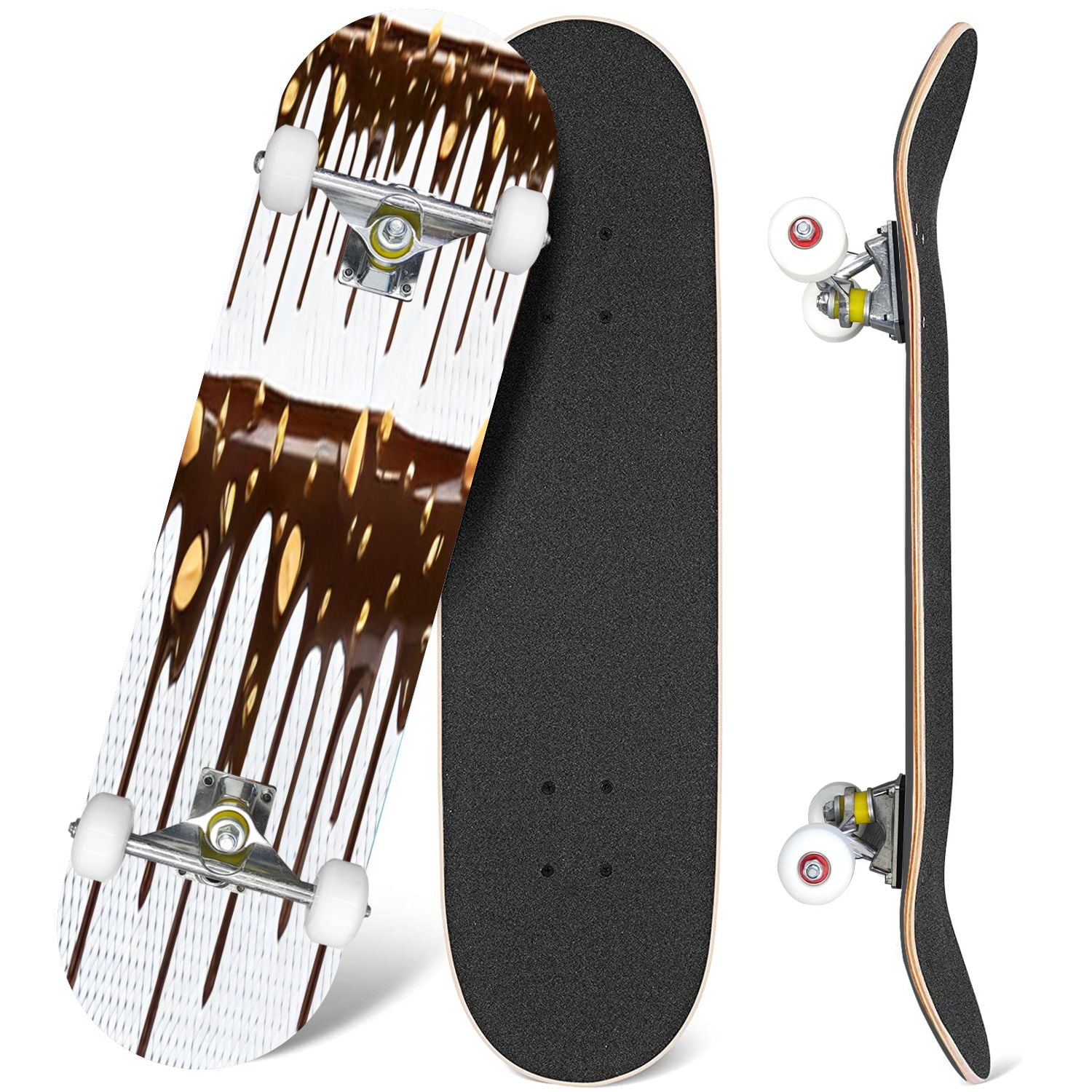 31'' Complete Skateboard 7 Layer Canadian Maple Double Kick Deck ...