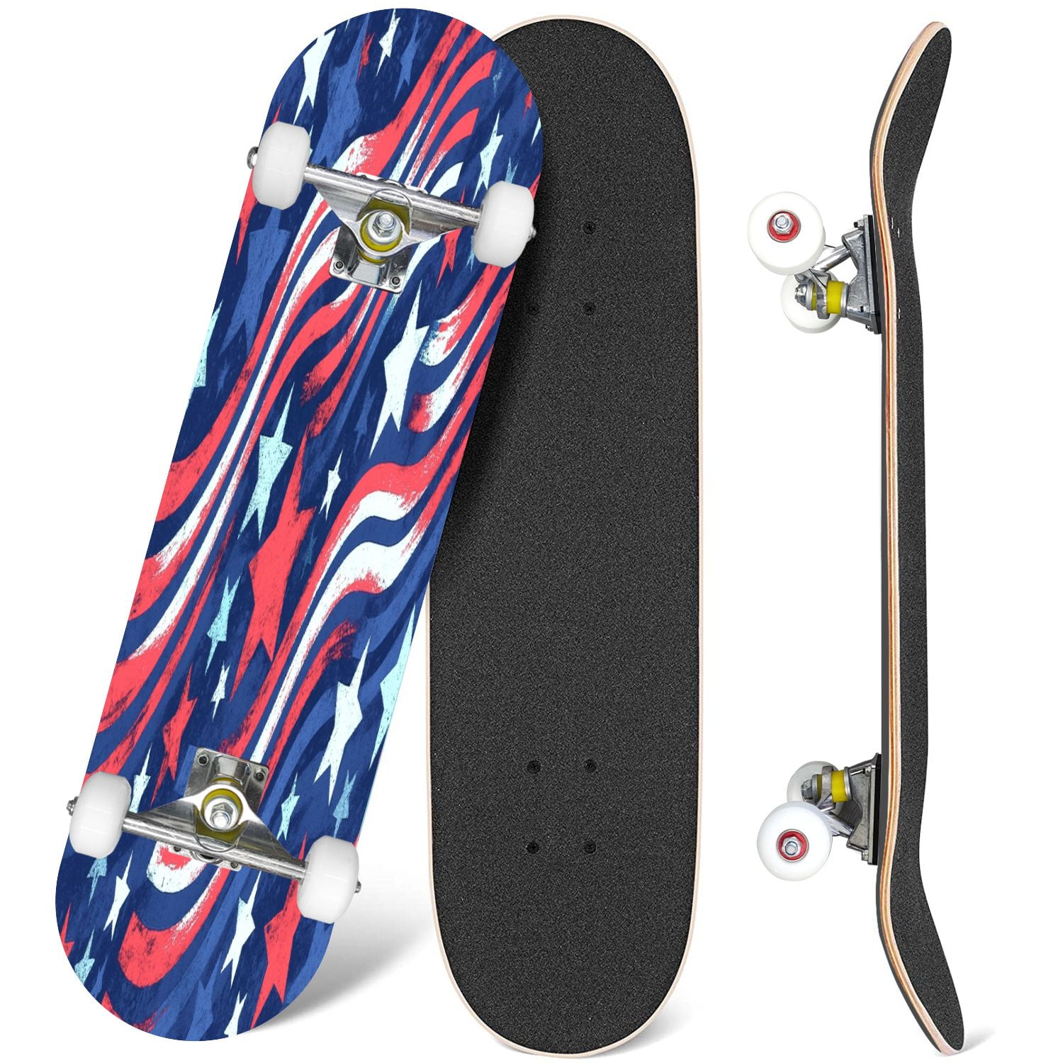 31'' Complete Skateboard 7 Layer Canadian Maple Double Kick Deck ...