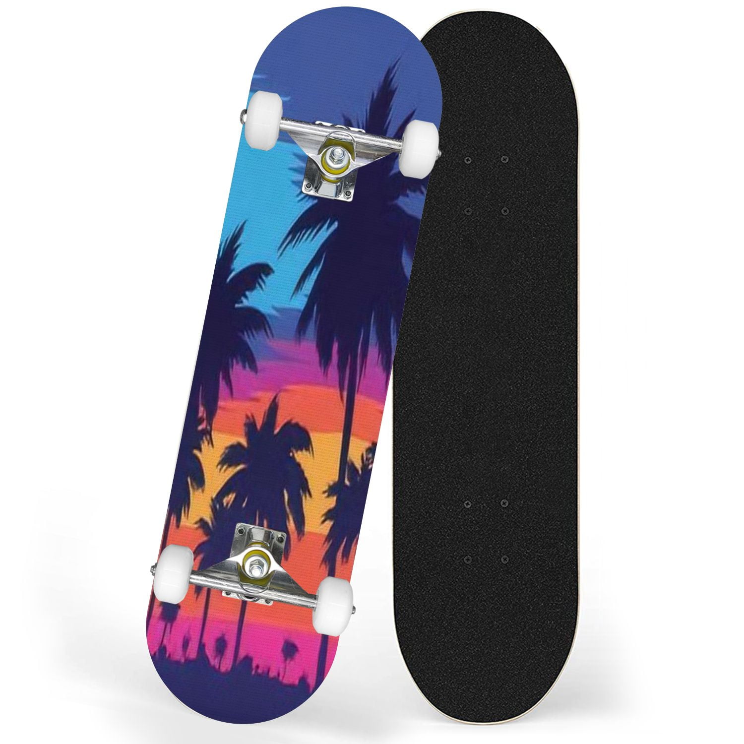 31'' Complete Skateboard 7 Layer Canadian Maple Double Kick Deck ...