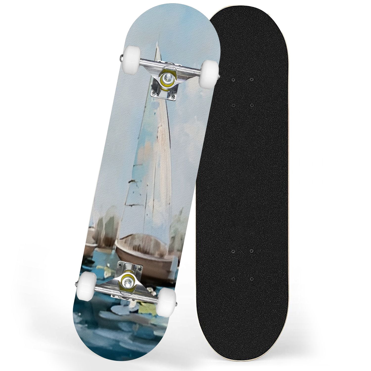 31'' Complete Skateboard 7 Layer Canadian Maple Double Kick Deck ...