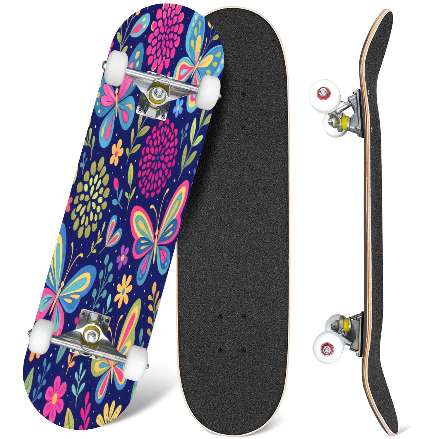 31'' Complete Skateboard 7 Layer Canadian Maple Double Kick Deck ...