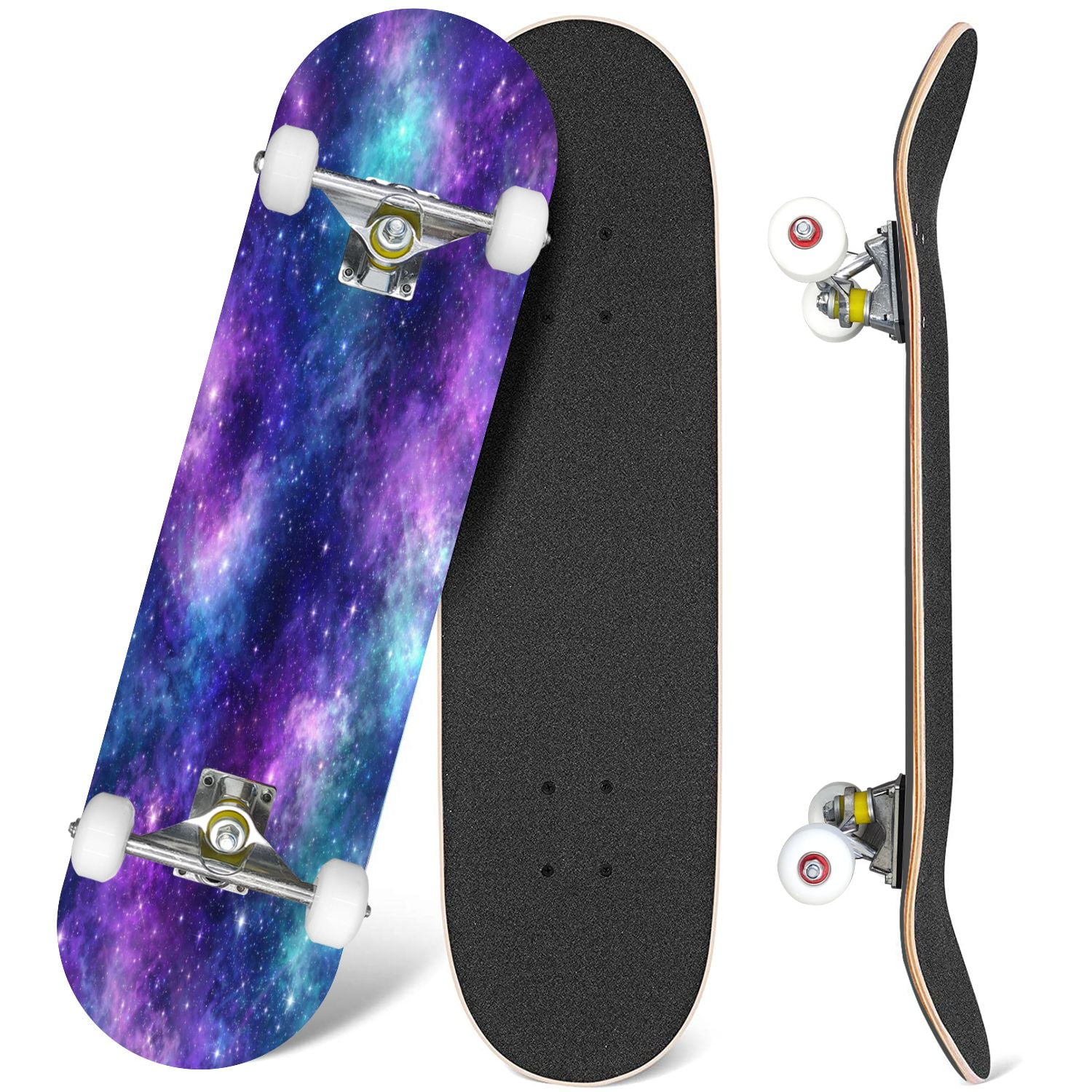 31'' Complete Skateboard 7 Layer Canadian Maple Double Kick Deck ...