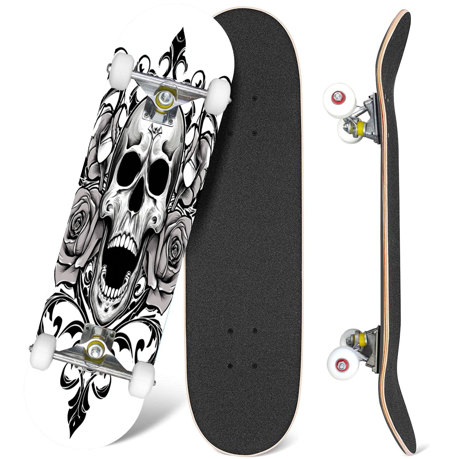 31'' Complete Skateboard 7 Layer Canadian Maple Double Kick Deck ...