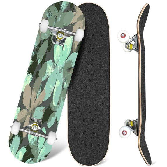 31'' Complete Skateboard 7 Layer Canadian Maple Double Kick Deck ...
