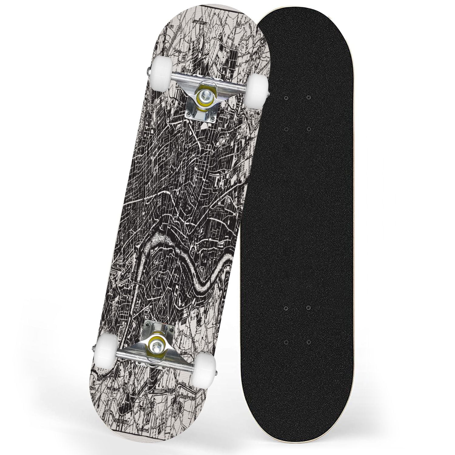 31'' Complete Skateboard 7 Layer Canadian Maple Double Kick Deck ...