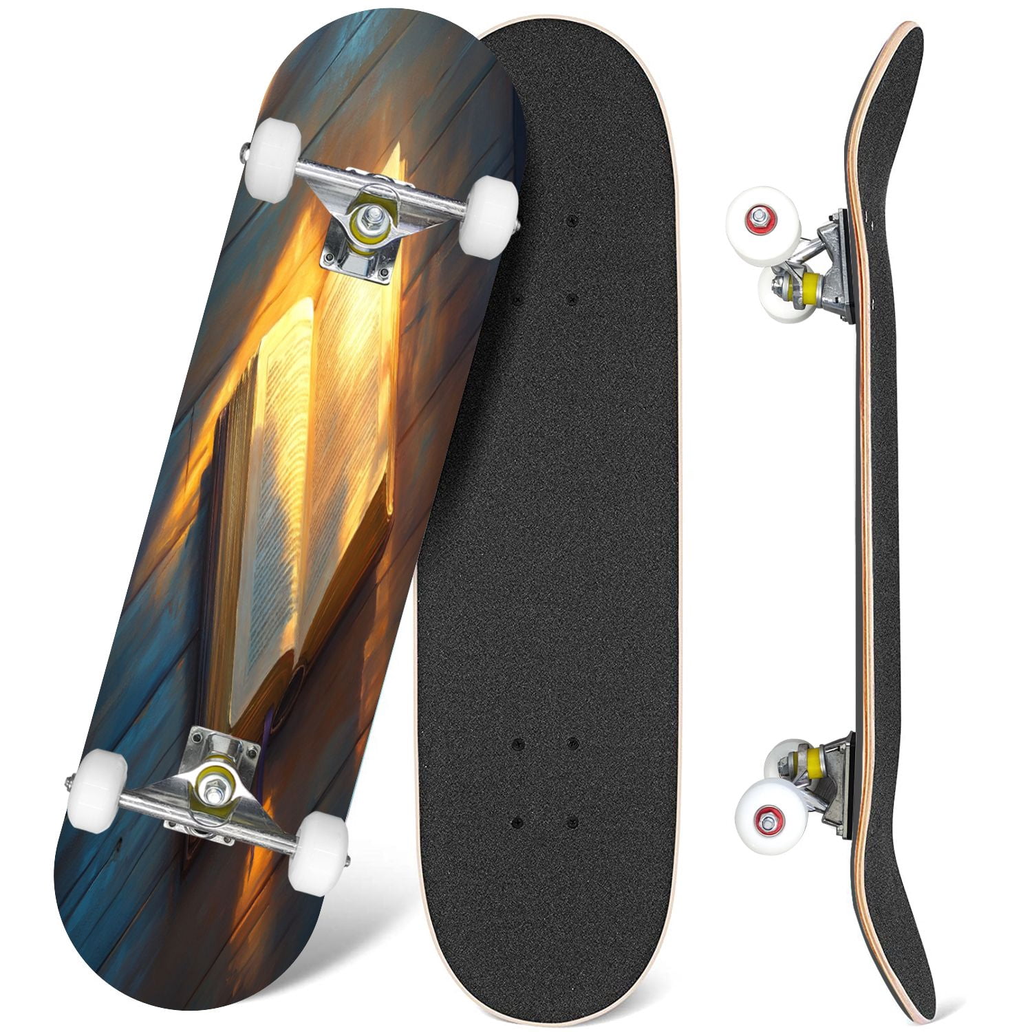 31'' Complete Skateboard 7 Layer Canadian Maple Double Kick Deck ...