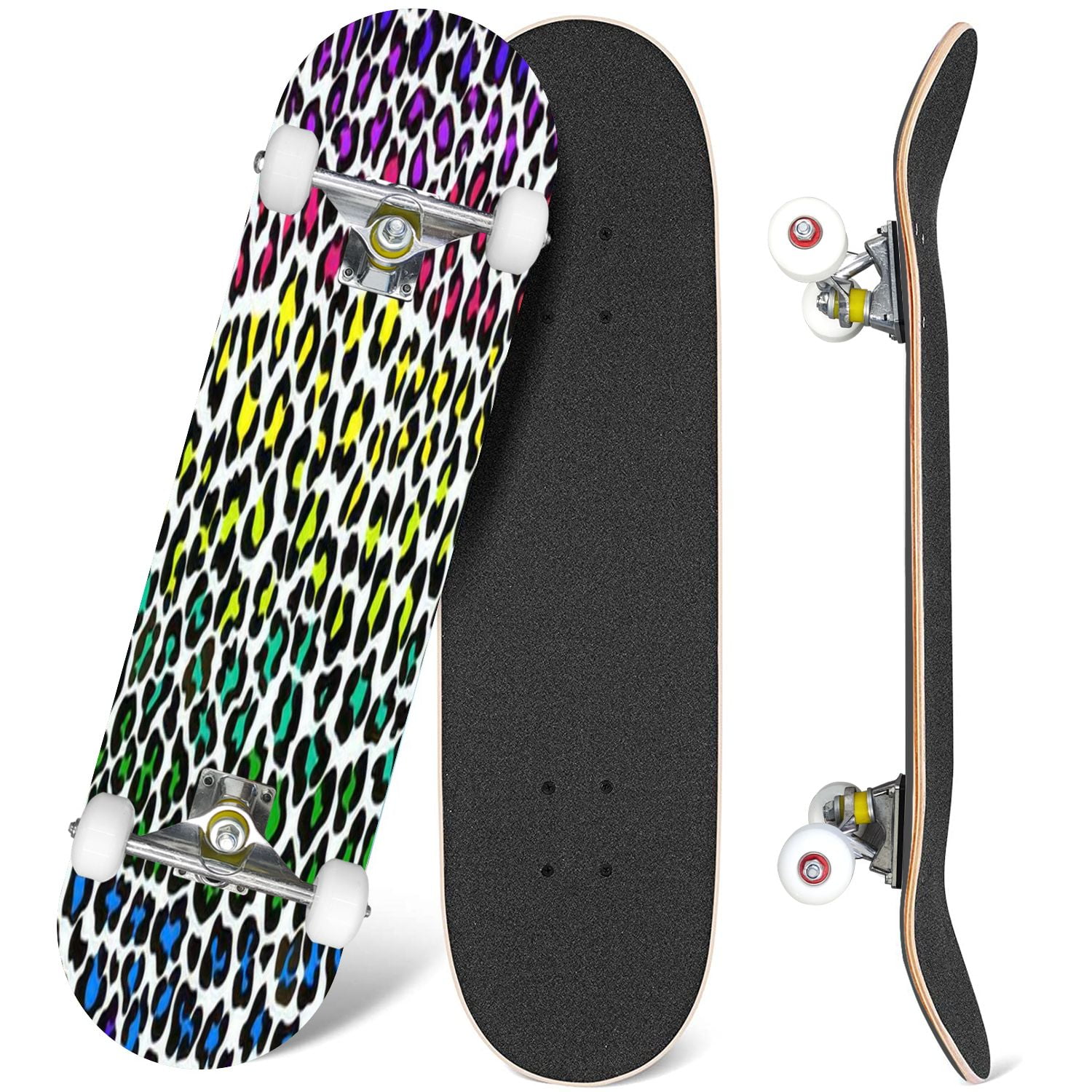 31'' Complete Skateboard 7 Layer Canadian Maple Double Kick Deck ...