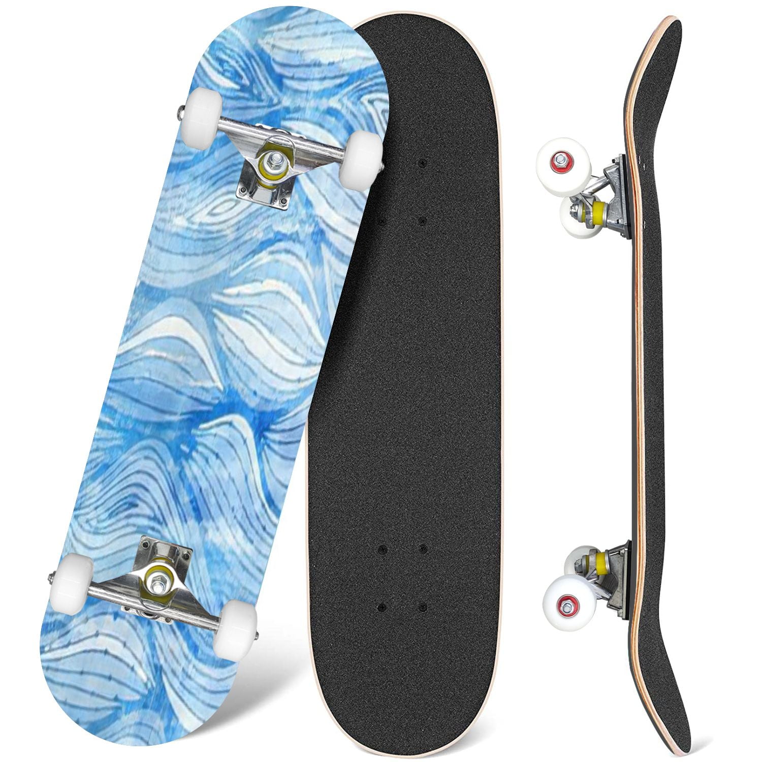 31'' Complete Skateboard 7 Layer Canadian Maple Double Kick Deck ...