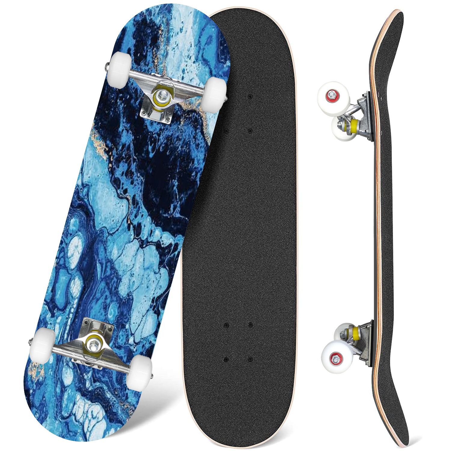 31'' Complete Skateboard 7 Layer Canadian Maple Double Kick Deck ...