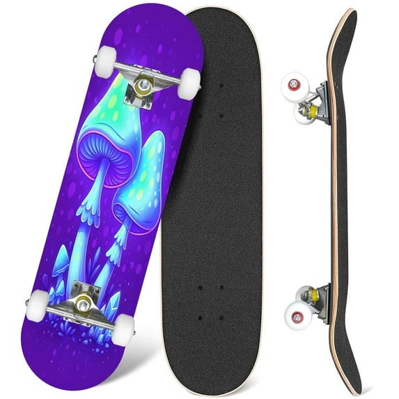 31'' Complete Skateboard 7 Layer Canadian Maple Double Kick Deck ...