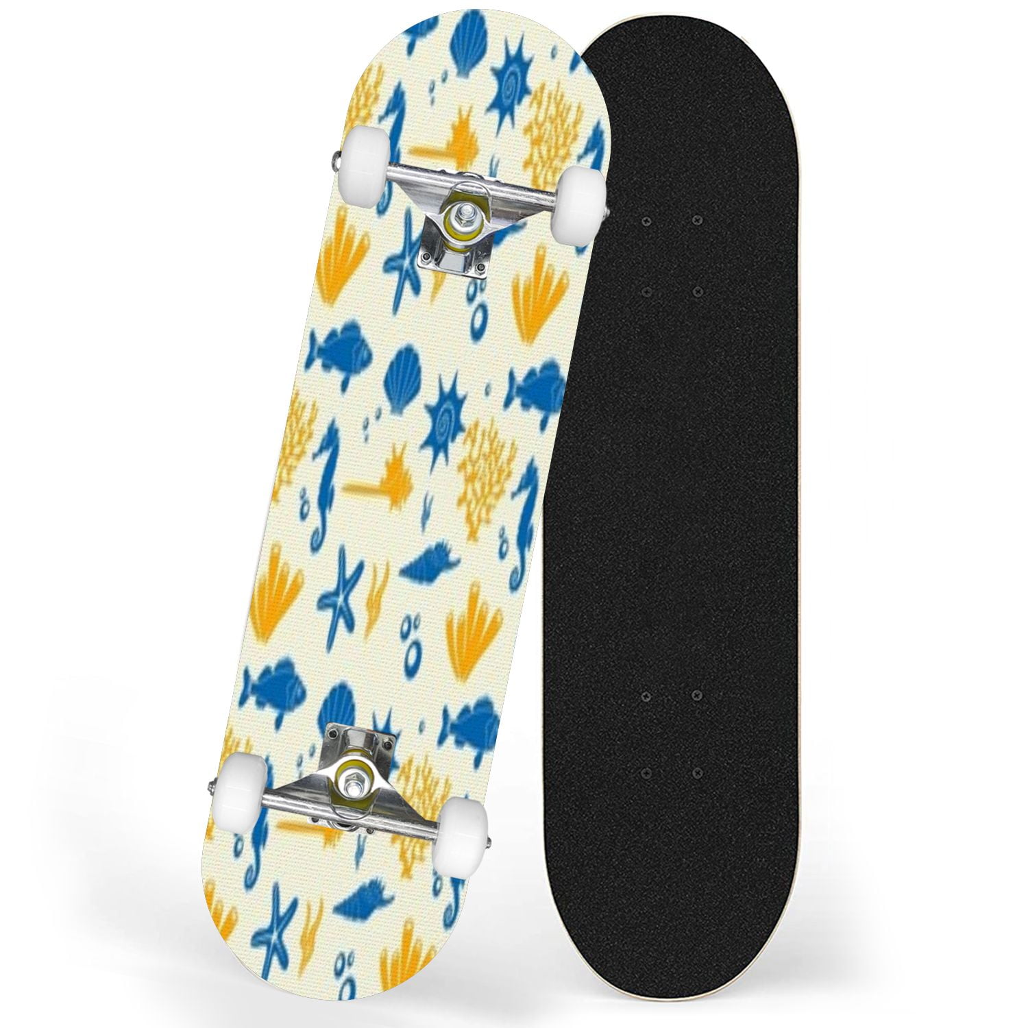 31'' Complete Skateboard 7 Layer Canadian Maple Double Kick Deck ...