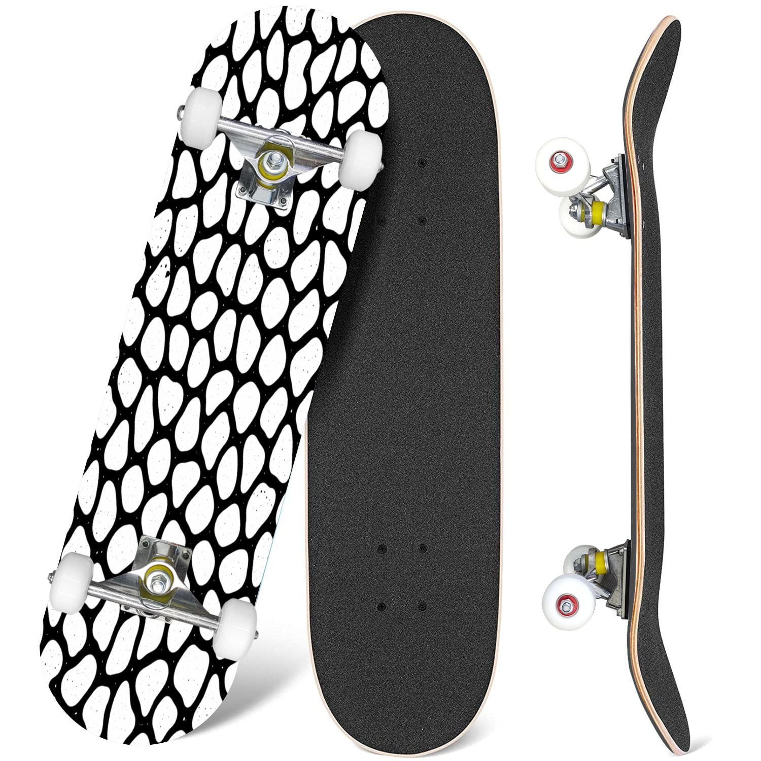 31'' Complete Skateboard 7 Layer Canadian Maple Double Kick Deck ...