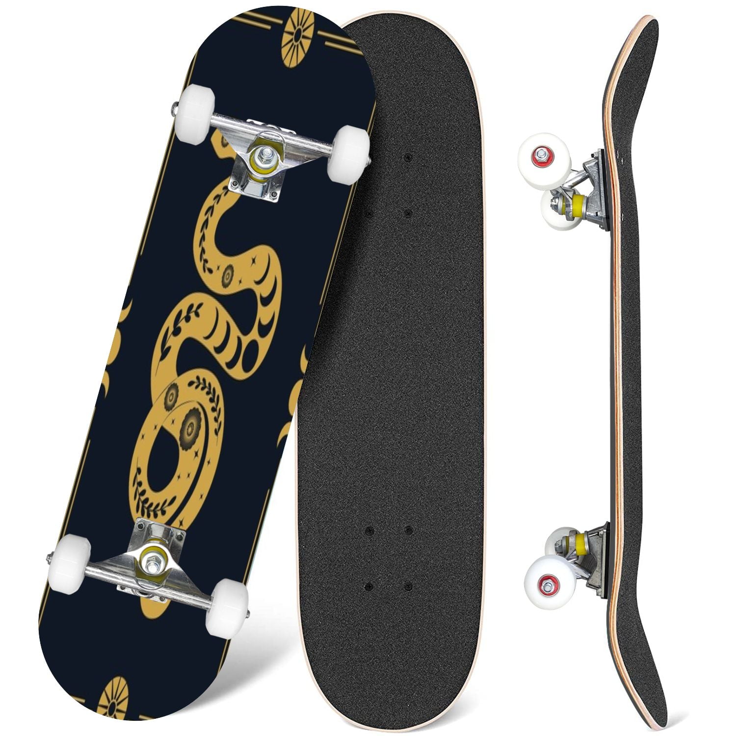 31'' Complete Skateboard 7 Layer Canadian Maple Double Kick Deck ...