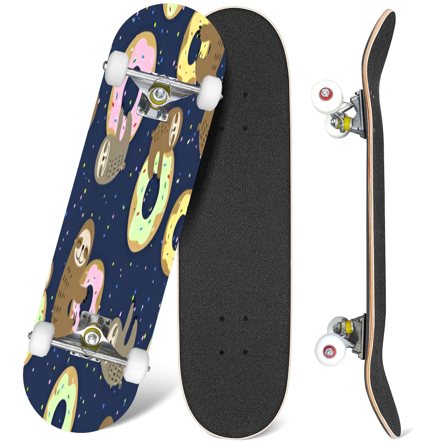 31'' Complete Skateboard 7 Layer Canadian Maple Double Kick Deck ...