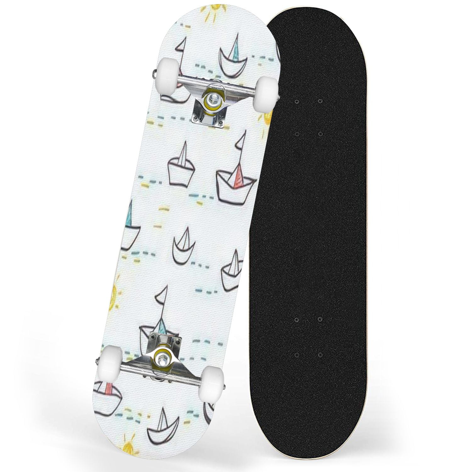 31'' Complete Skateboard 7 Layer Canadian Maple Double Kick Deck ...