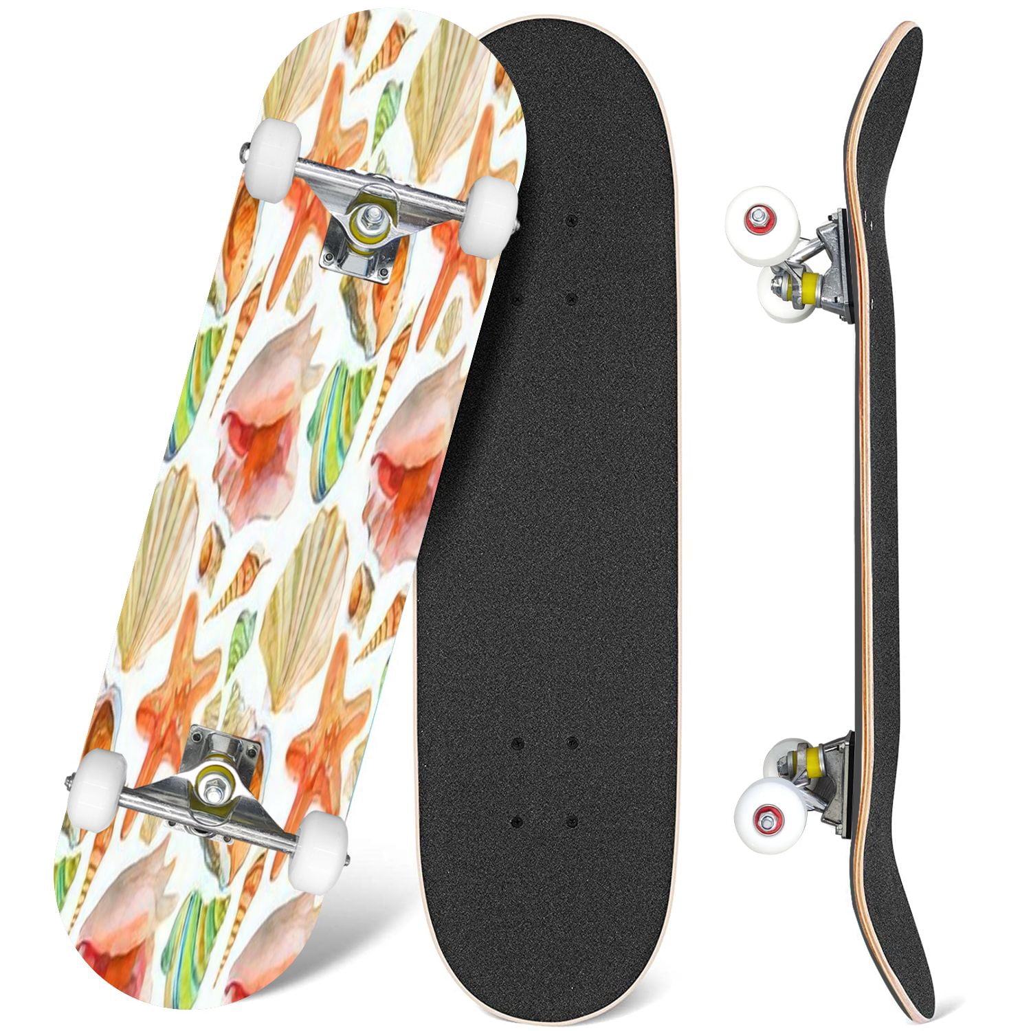 31'' Complete Skateboard 7 Layer Canadian Maple Double Kick Deck ...