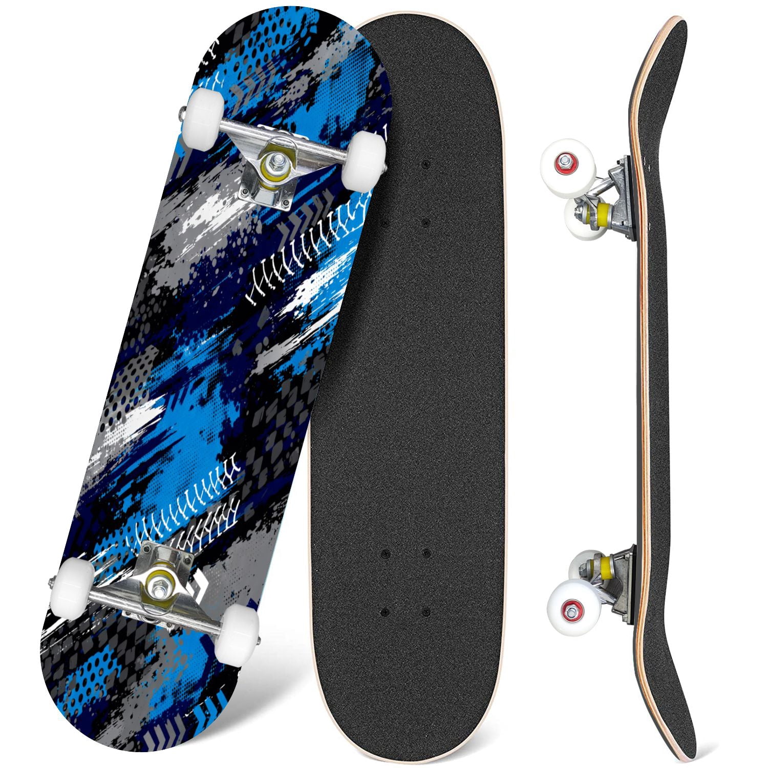 31'' Complete Skateboard 7 Layer Canadian Maple Double Kick Deck ...