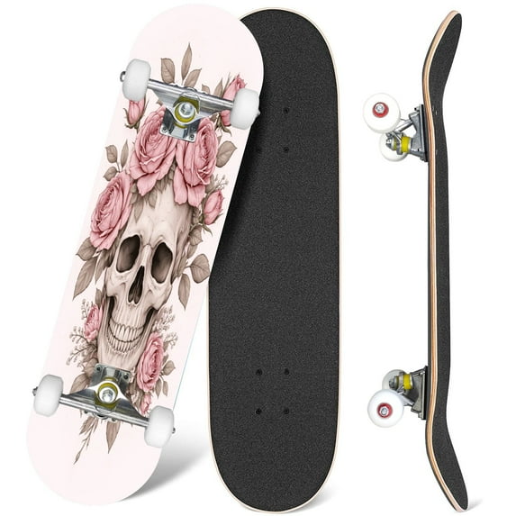 31'' Complete Skateboard 7 Layer Canadian Maple Double Kick Deck ...
