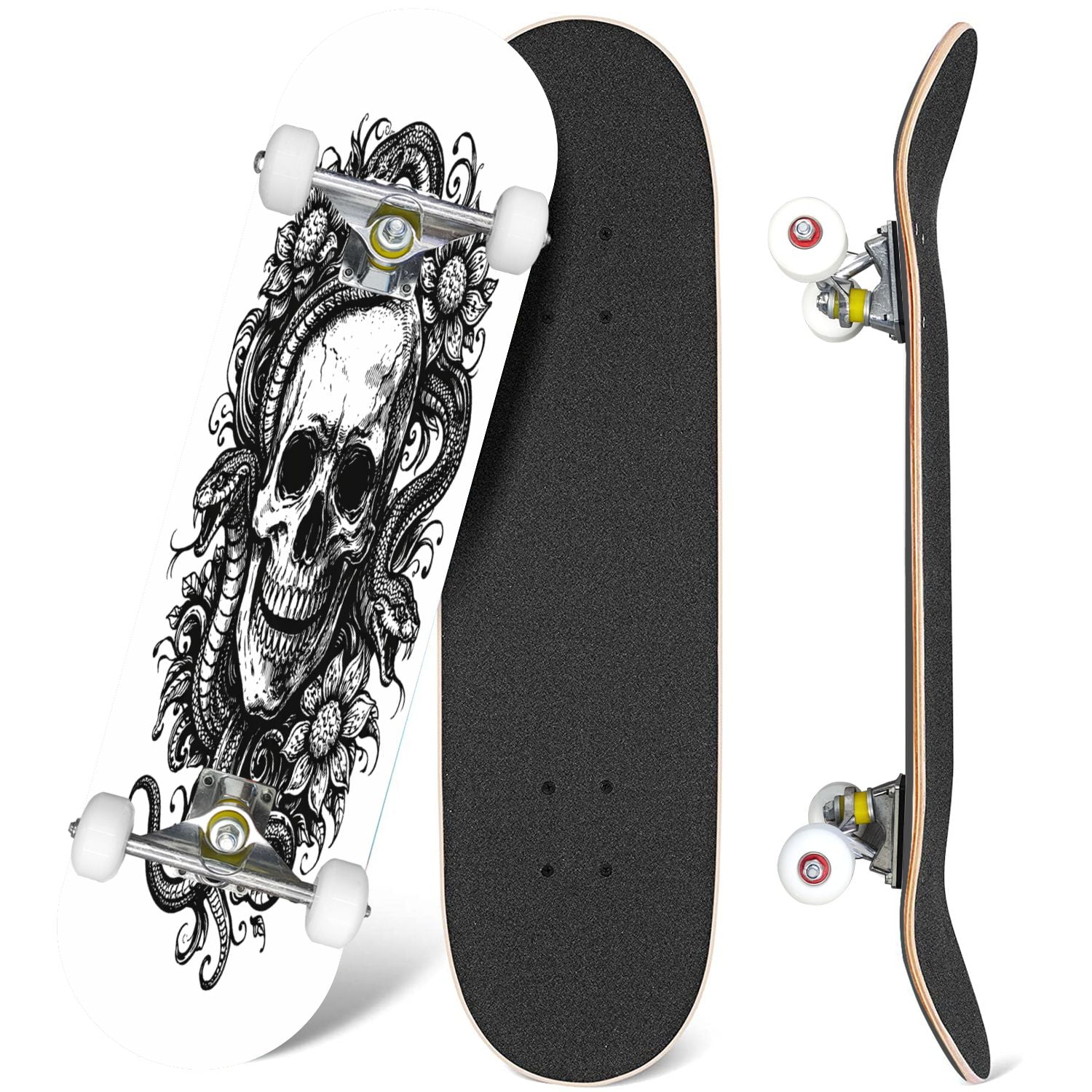 31'' Complete Skateboard 7 Layer Canadian Maple Double Kick Deck ...