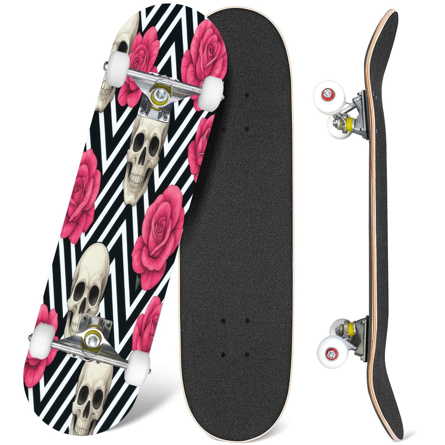 31'' Complete Skateboard 7 Layer Canadian Maple Double Kick Deck ...