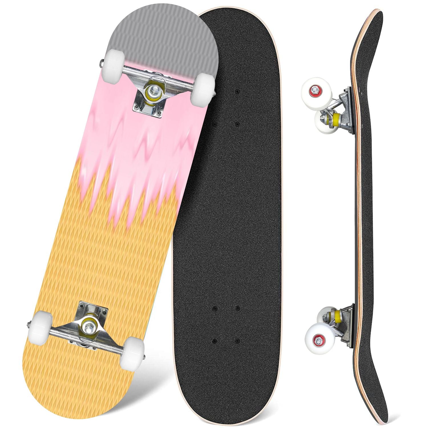 31'' Complete Skateboard 7 Layer Canadian Maple Double Kick Deck ...