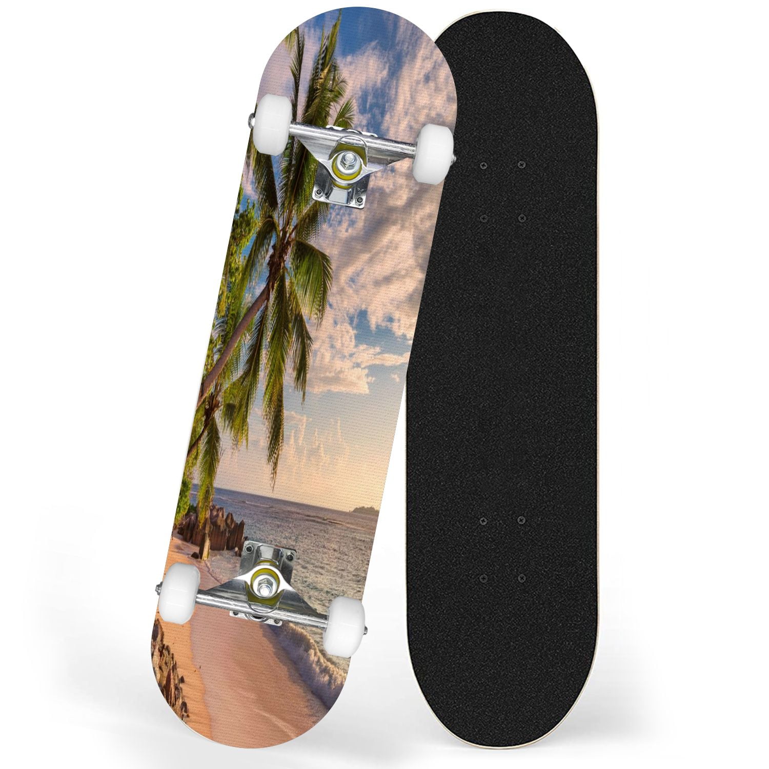 31'' Complete Skateboard 7 Layer Canadian Maple Double Kick Deck ...