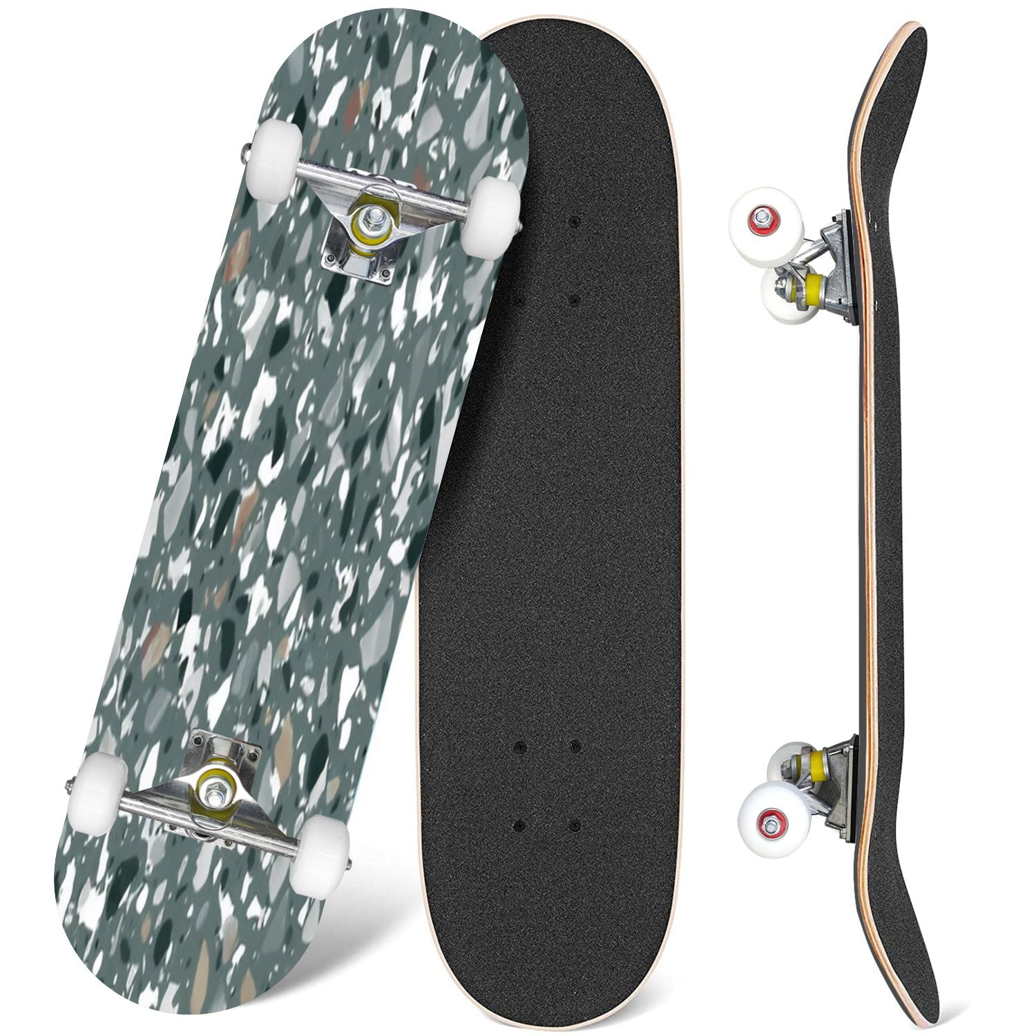 31'' Complete Skateboard 7 Layer Canadian Maple Double Kick Deck ...