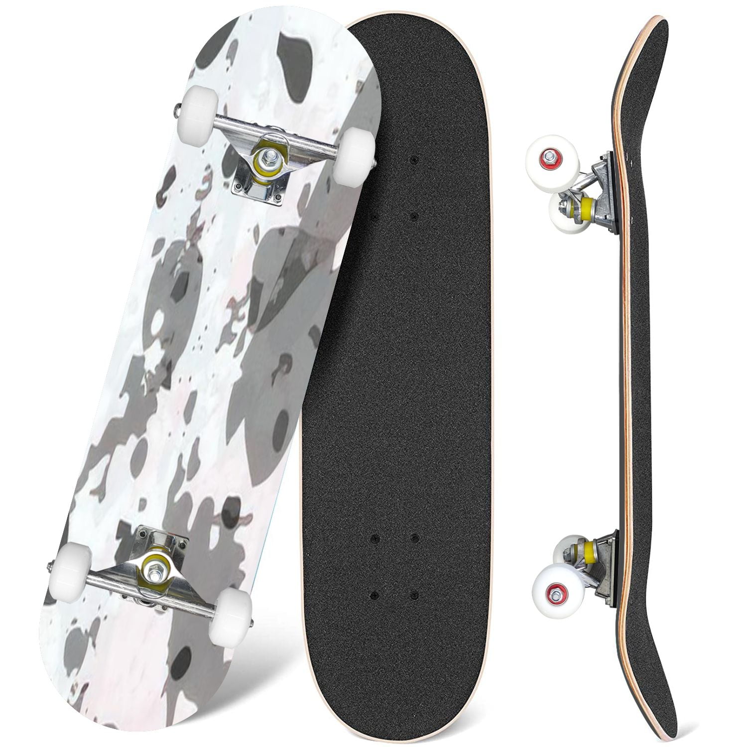 31'' Complete Skateboard 7 Layer Canadian Maple Double Kick Deck Skateboards Terrazzo modern ...