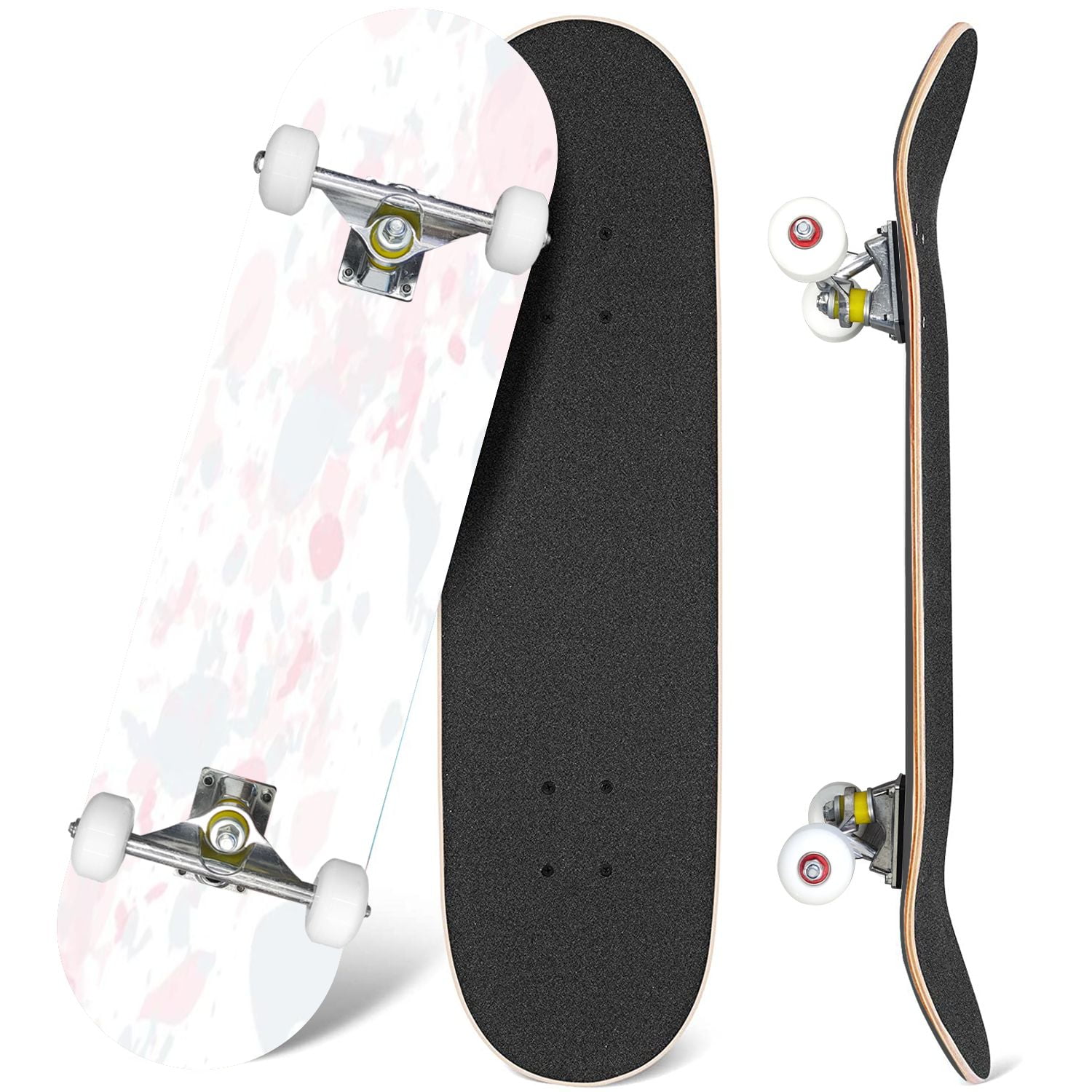 31'' Complete Skateboard 7 Layer Canadian Maple Double Kick Deck ...