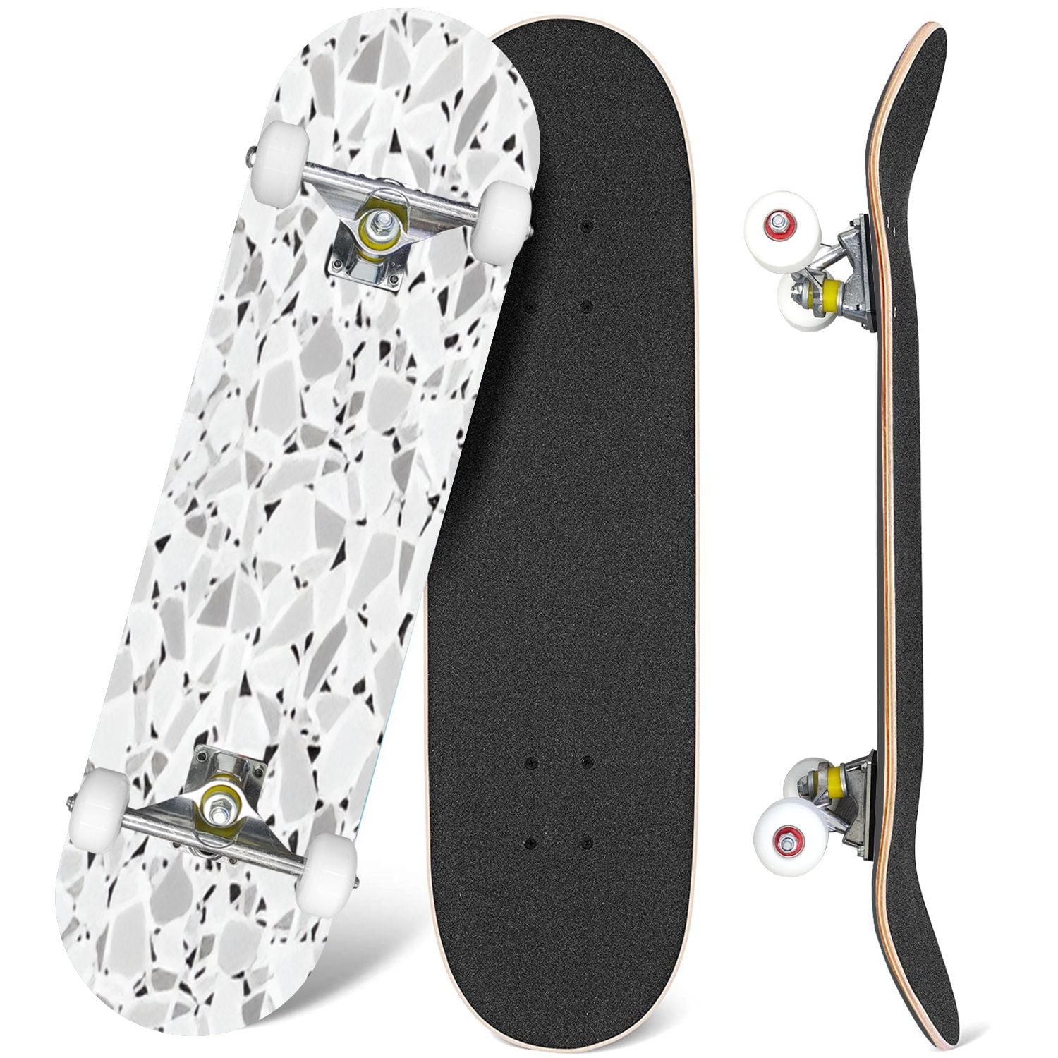 31'' Complete Skateboard 7 Layer Canadian Maple Double Kick Deck ...