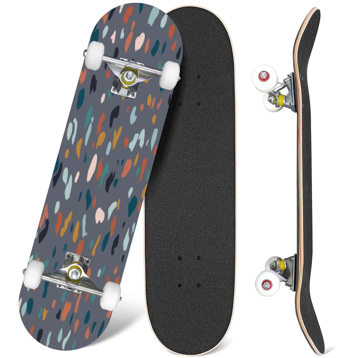 31'' Complete Skateboard 7 Layer Canadian Maple Double Kick Deck ...