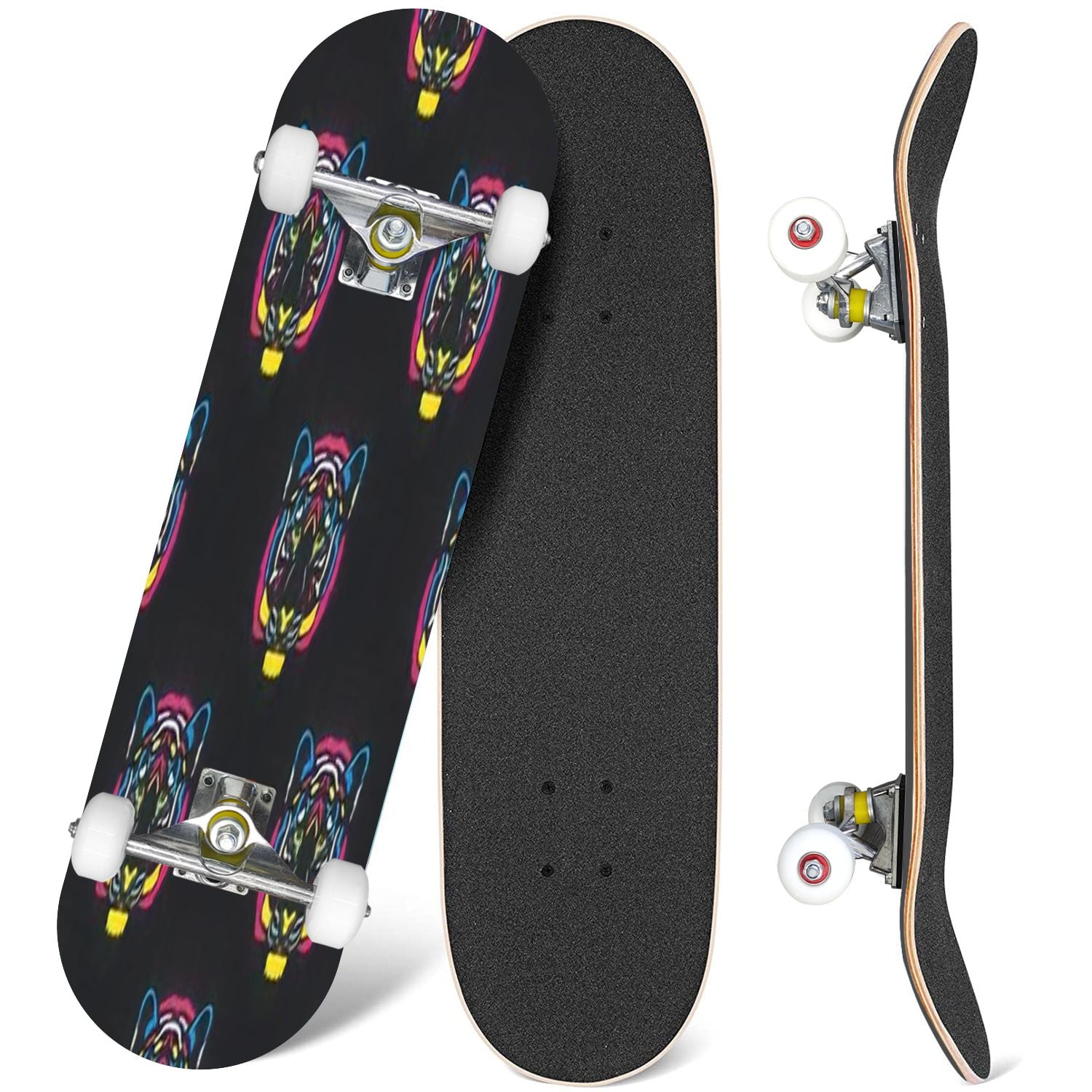 31'' Complete Skateboard 7 Layer Canadian Maple Double Kick Deck ...
