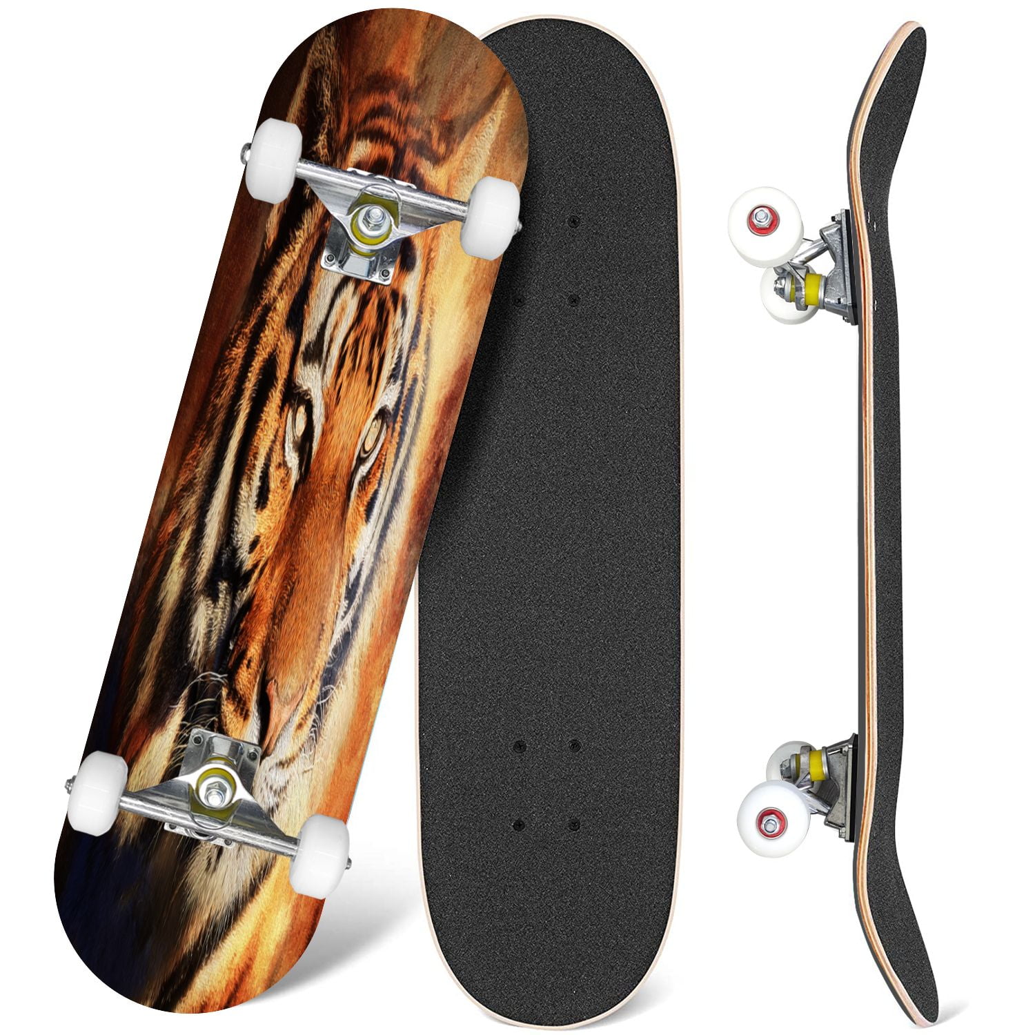 31'' Complete Skateboard 7 Layer Canadian Maple Double Kick Deck ...