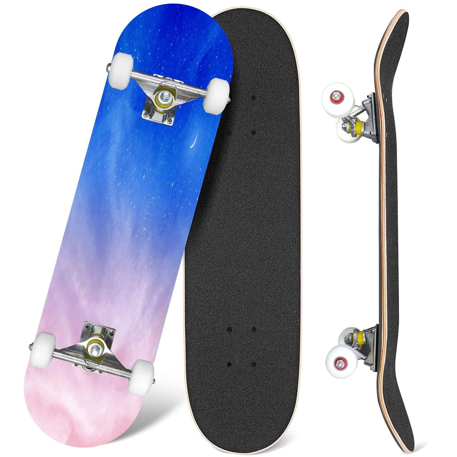 31'' Complete Skateboard 7 Layer Canadian Maple Double Kick Deck ...