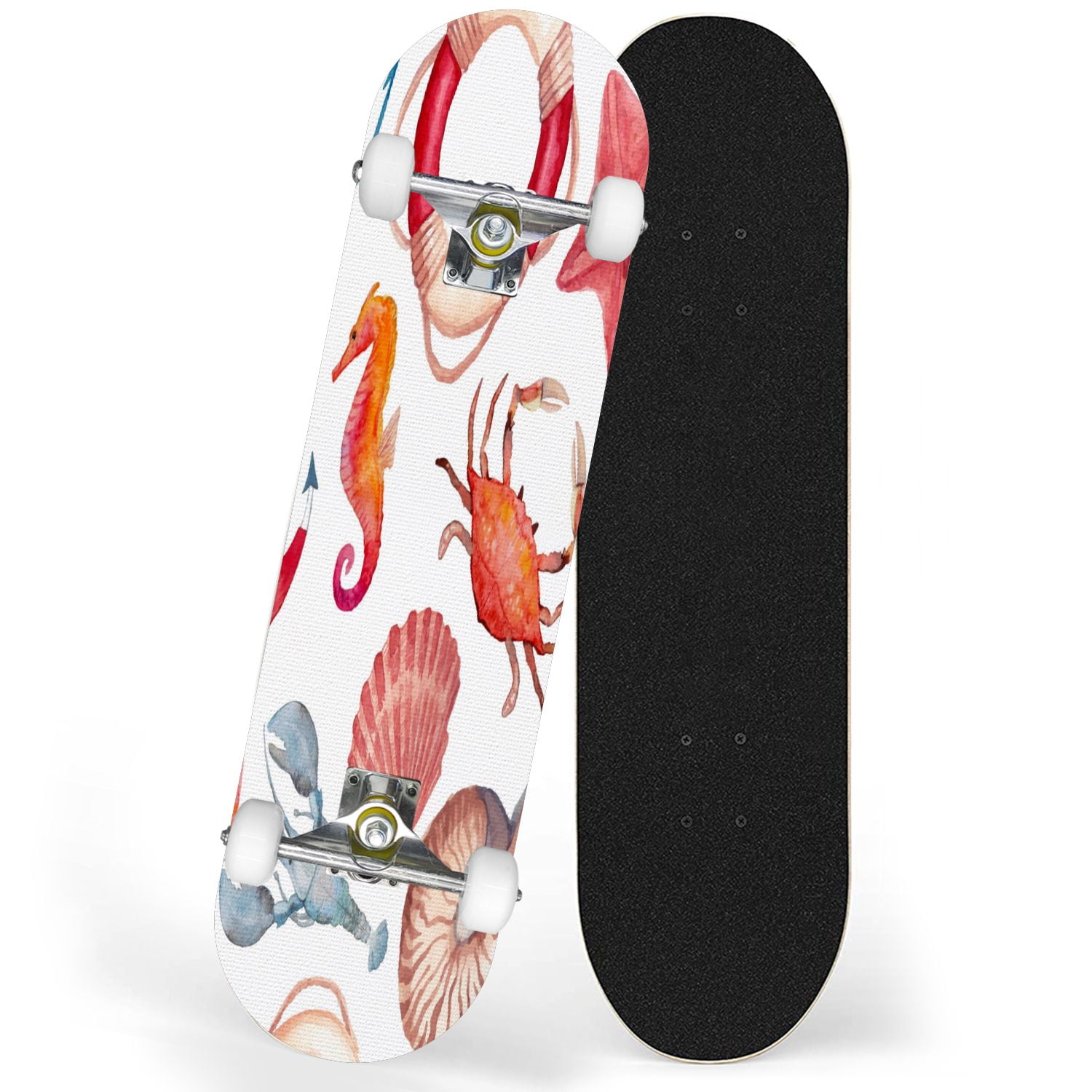 31'' Complete Skateboard 7 Layer Canadian Maple Double Kick Deck ...
